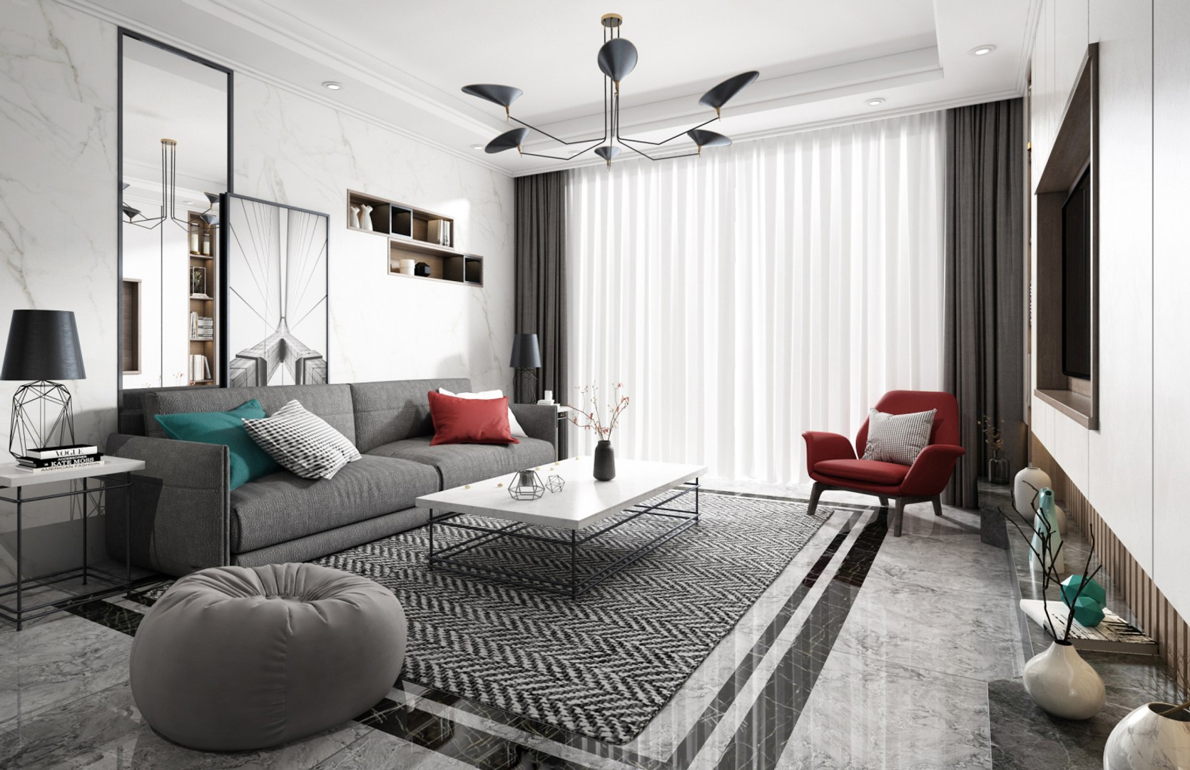 Living Room Interiors Simple Model - TurboSquid 1644655