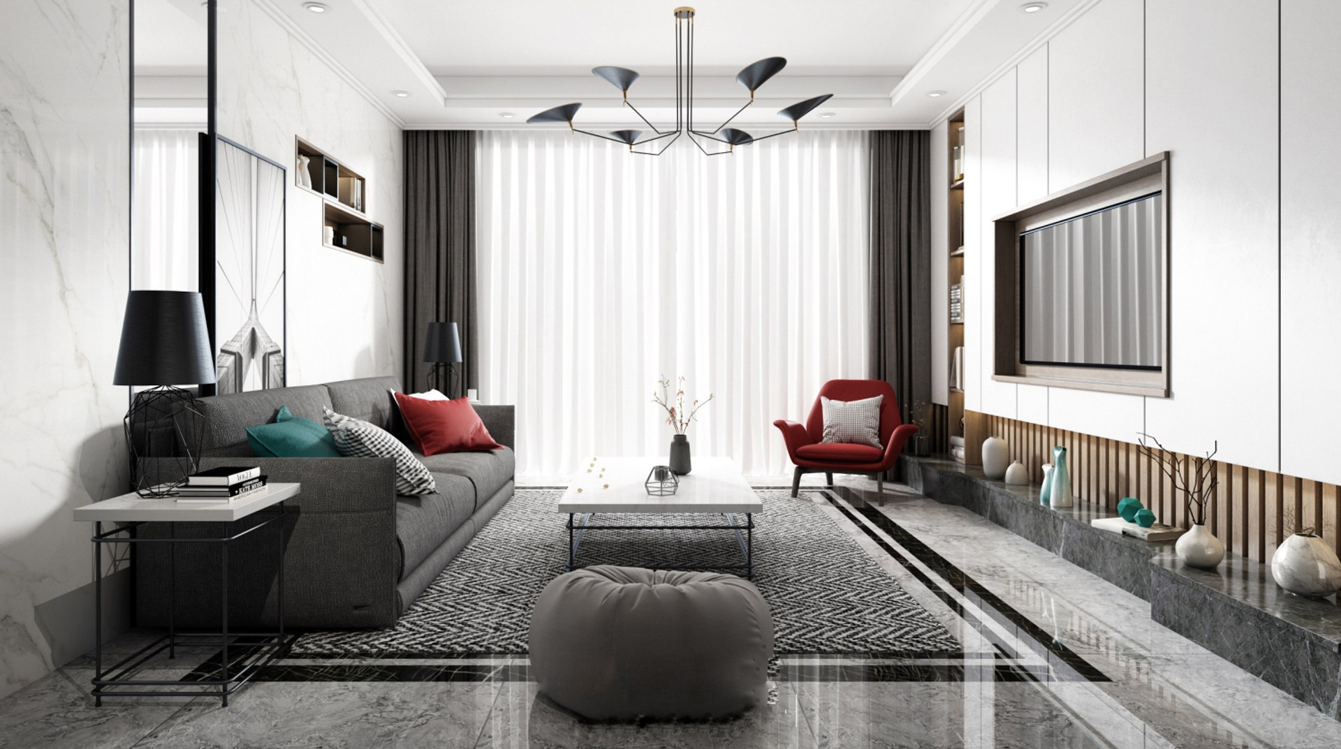 Living Room Interiors Simple Model - TurboSquid 1644655