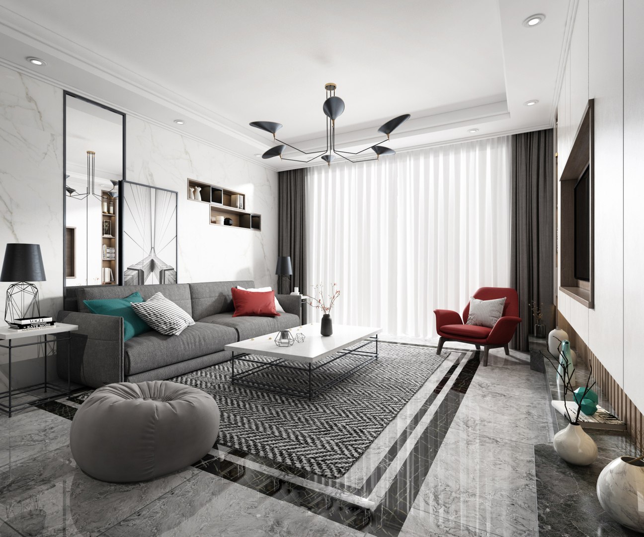 Living Room Interiors Simple Model - TurboSquid 1644655