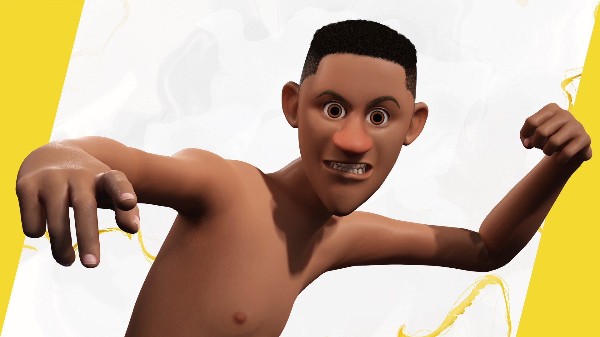 III Versatile Beauty - 3D Afro-American Male Character Low-poly 3D ...
