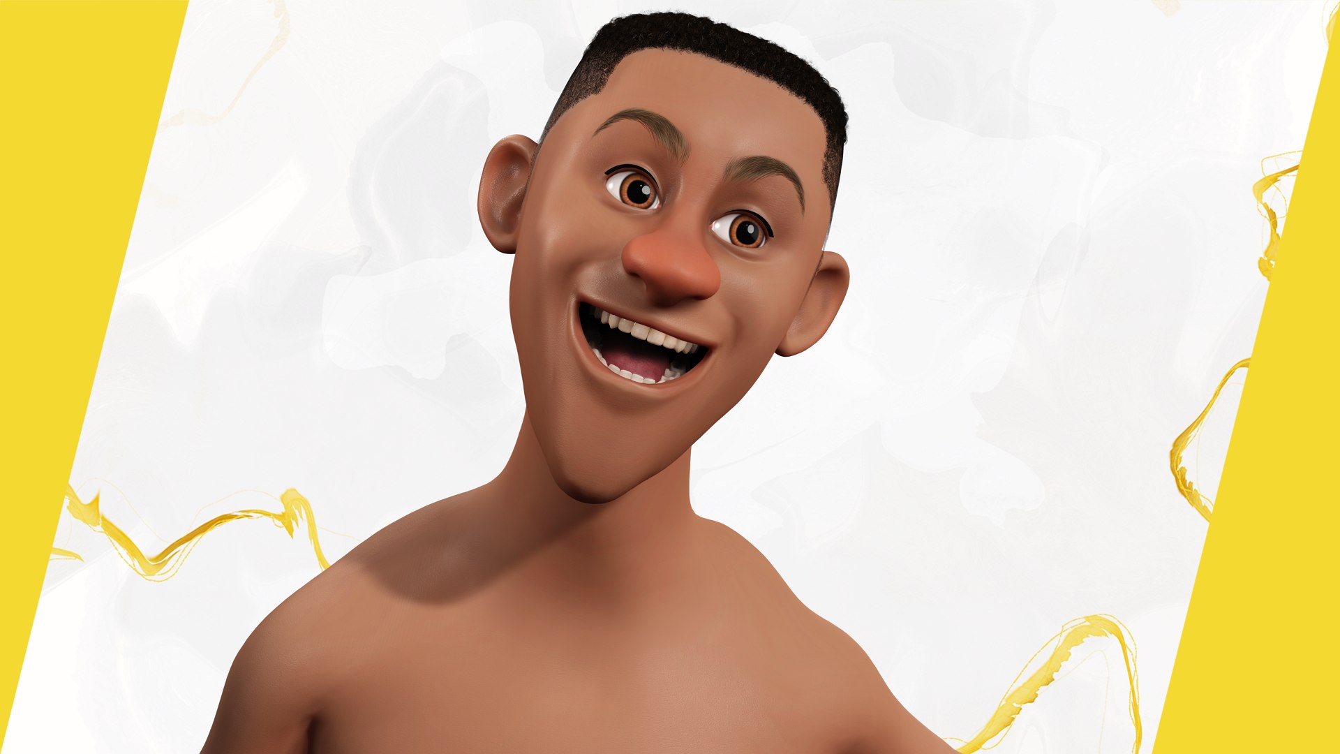 III Versatile Beauty - 3D Afro-American Male Character Low-poly 3D ...