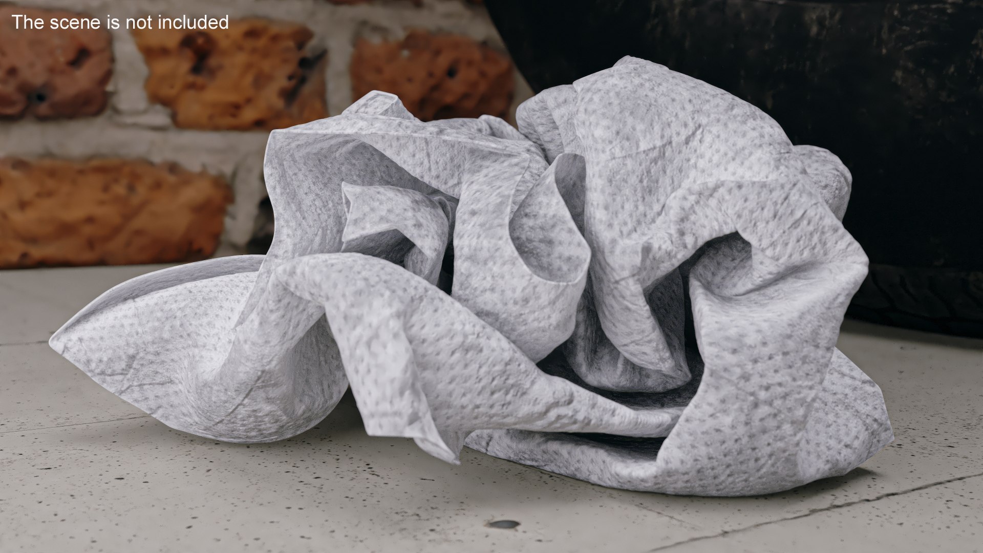 Napkin Crumpled Dirty 3D - TurboSquid 2239769