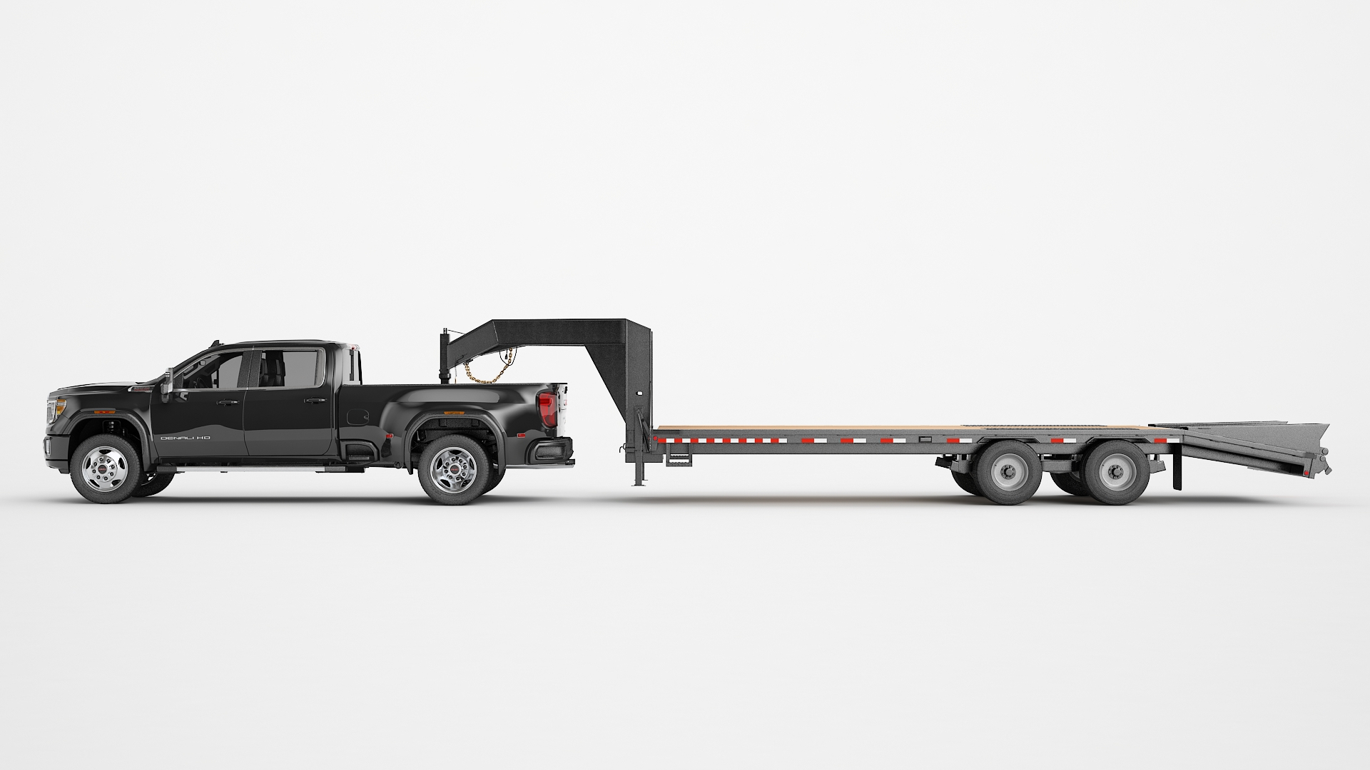 GMC SIERRA HD DENALI 2020 Gooseneck Trailer 04 Model - TurboSquid 2015413