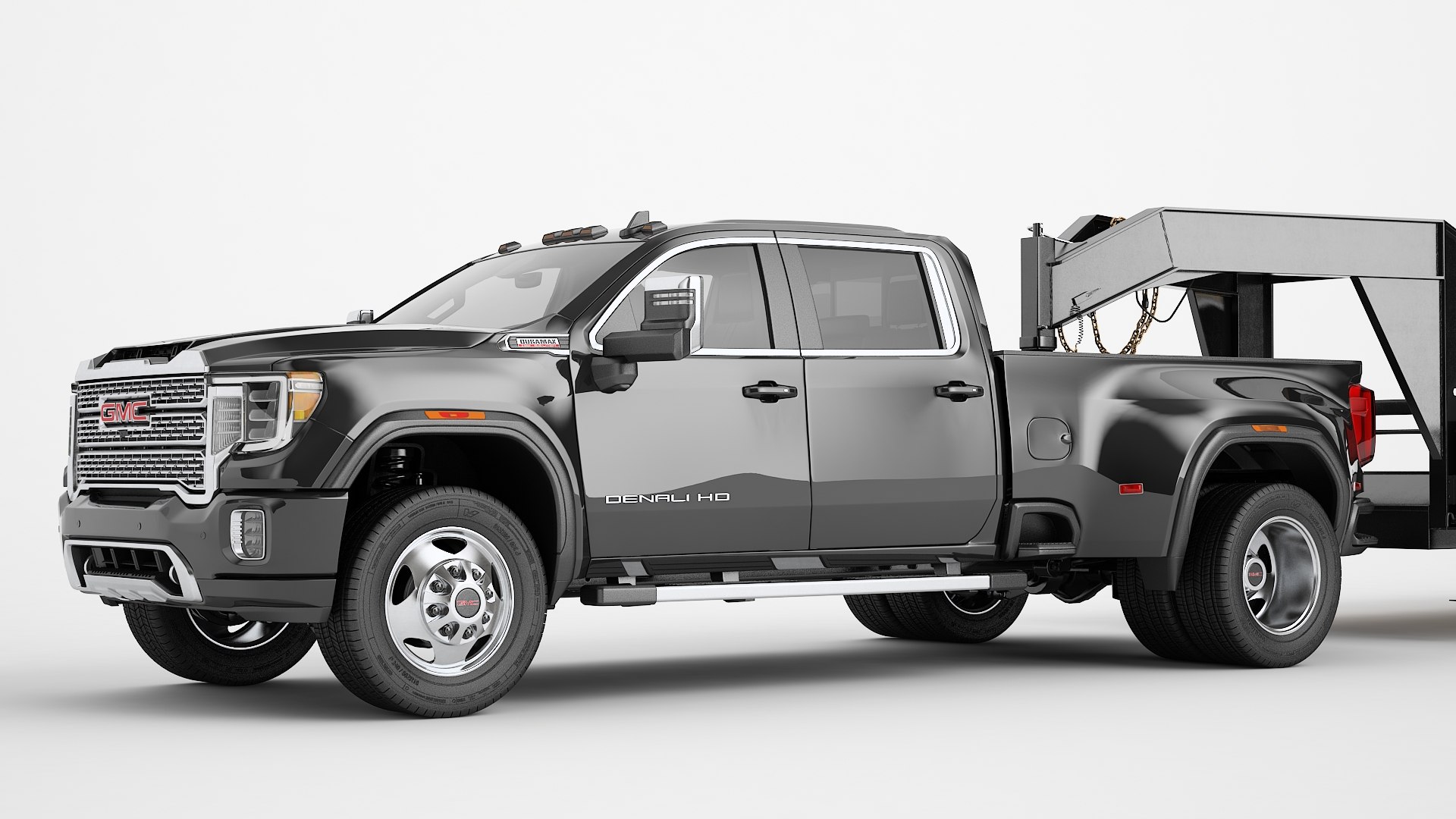 GMC SIERRA HD DENALI 2020 Gooseneck Trailer 04 Model - TurboSquid 2015413