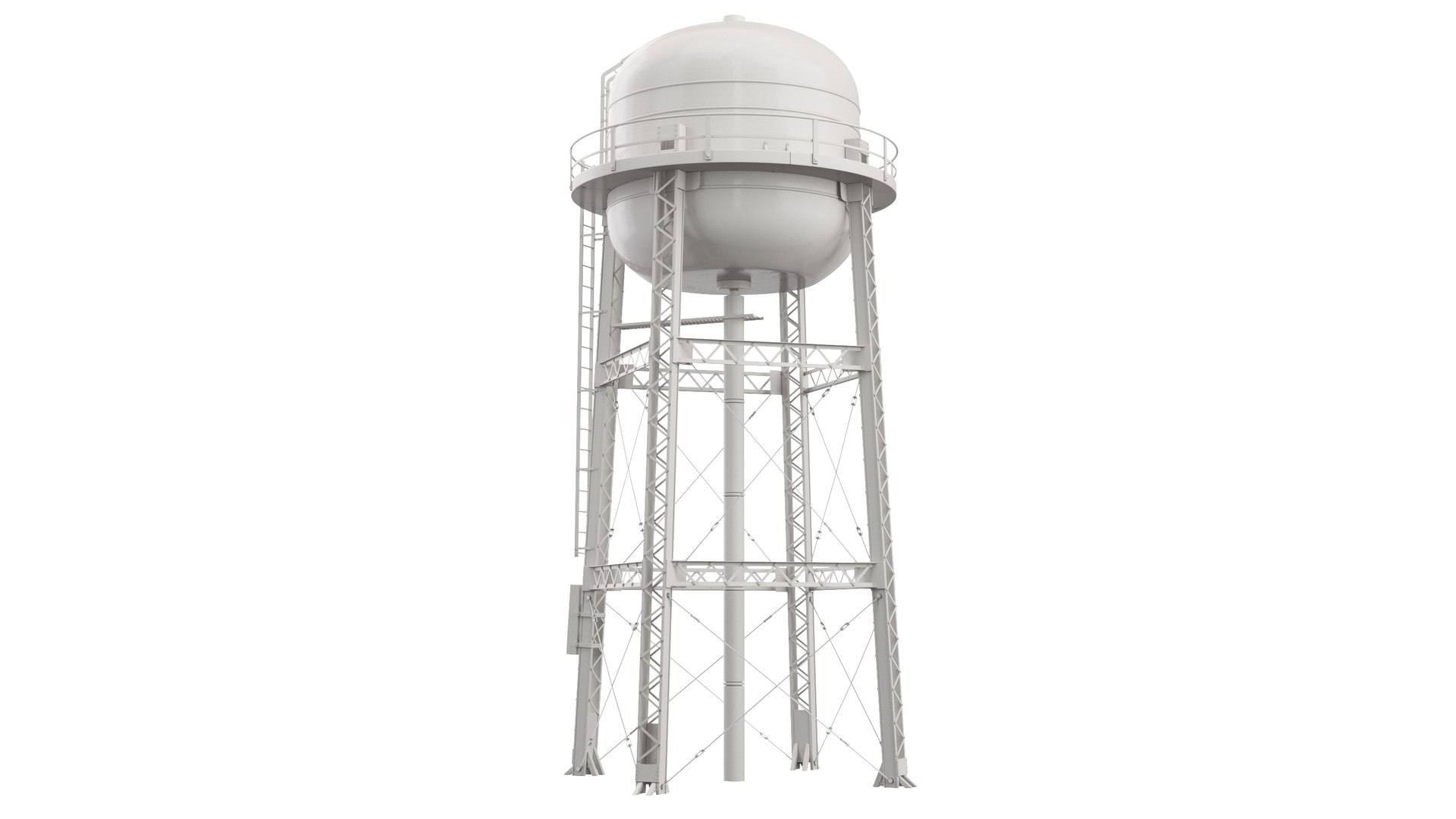 3D Model Water Tower - TurboSquid 2180427