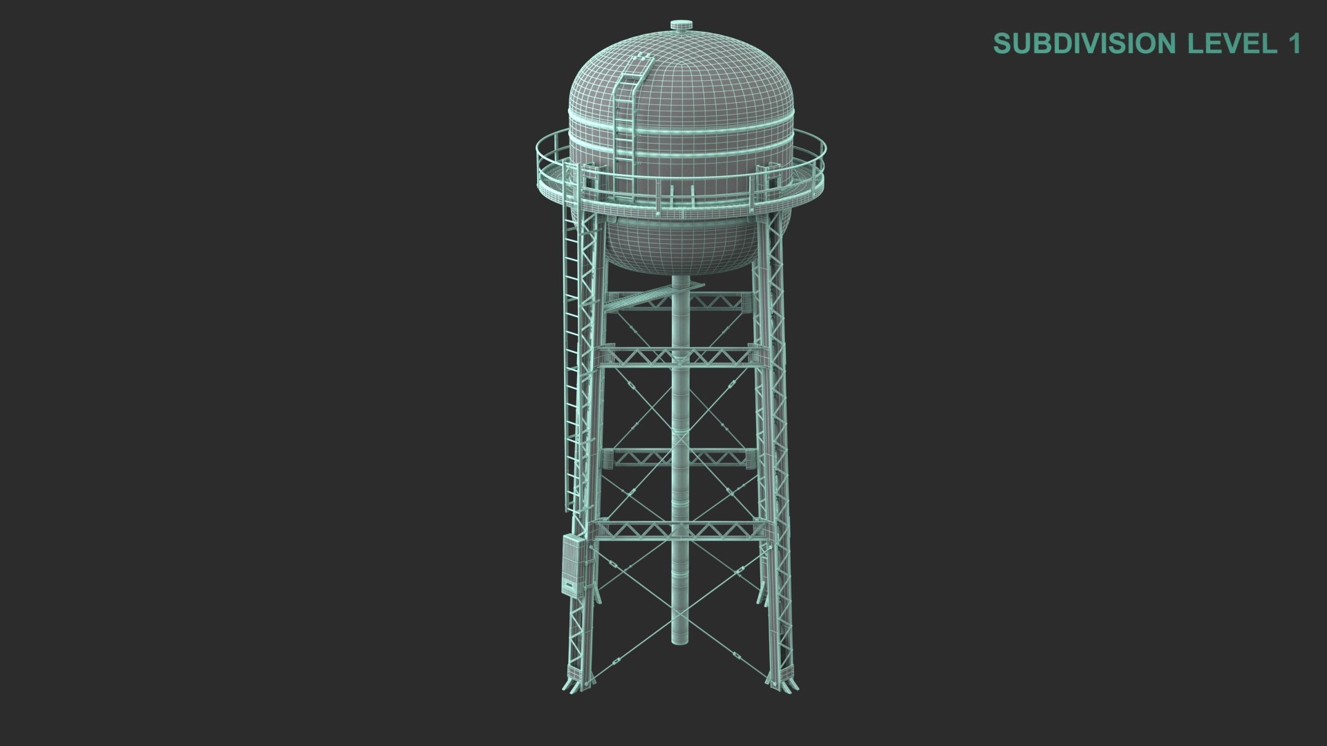 3D Model Water Tower - TurboSquid 2180427