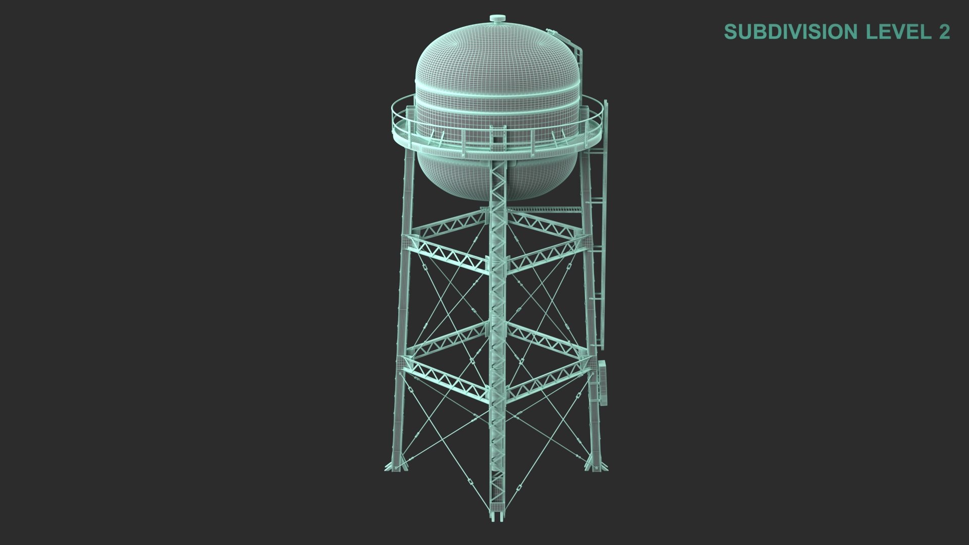 3D Model Water Tower - TurboSquid 2180427