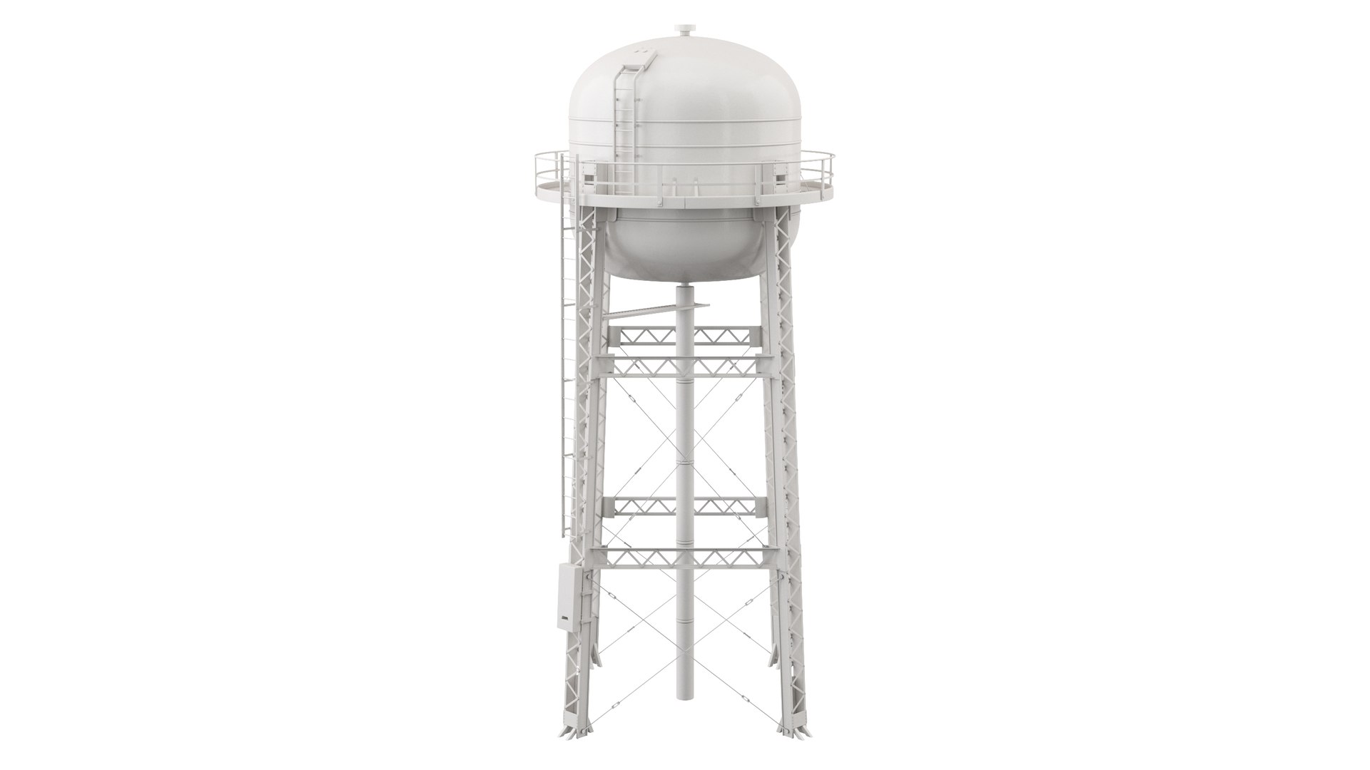3D Model Water Tower - TurboSquid 2180427