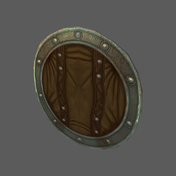 3d 3ds shield stylized