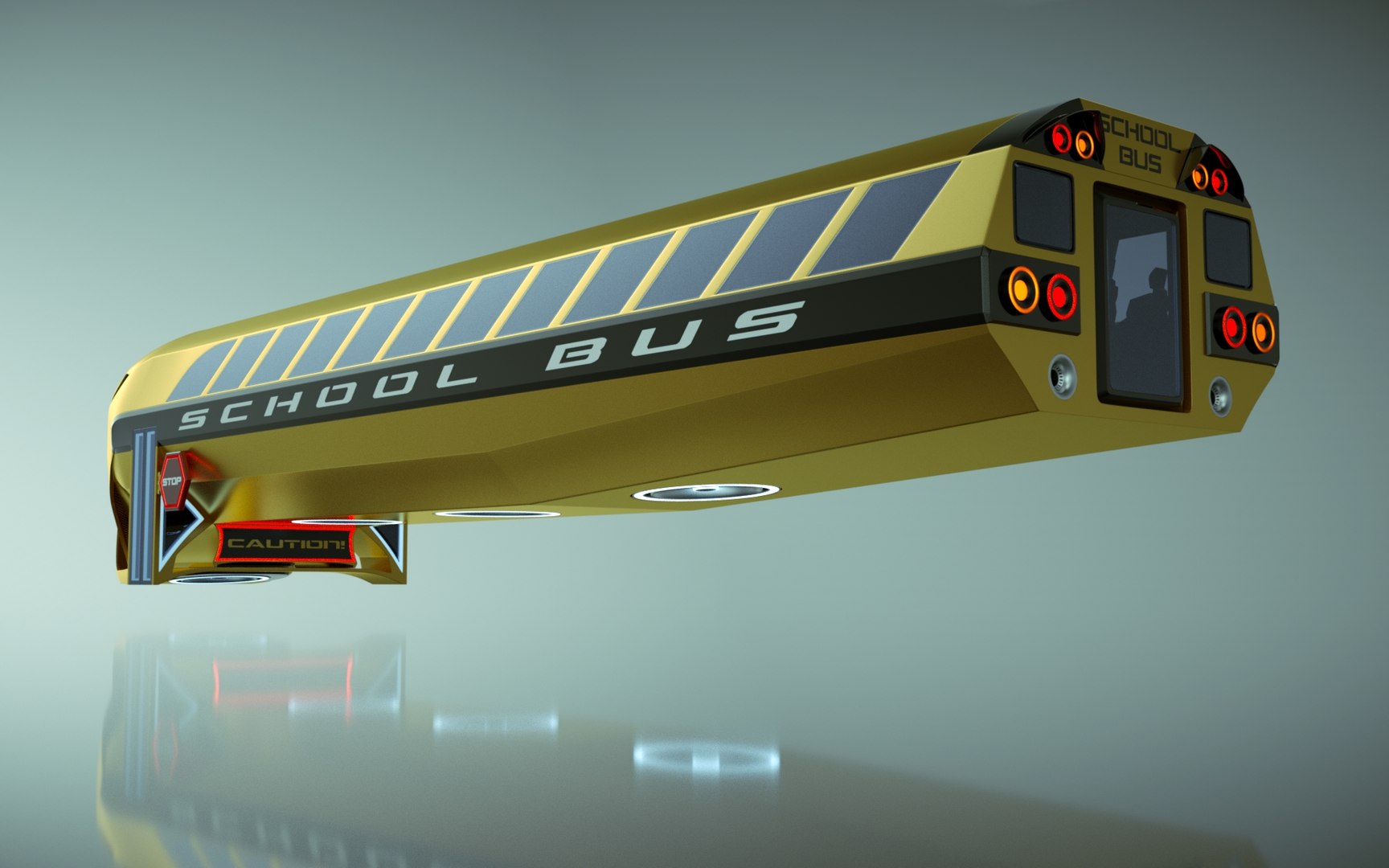 Hover School Bus 3d Max