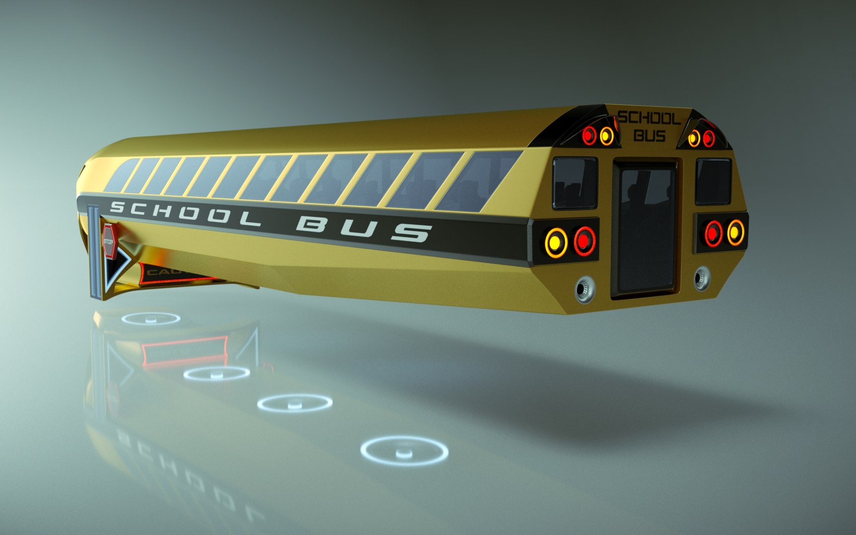 Hover School Bus 3d Max