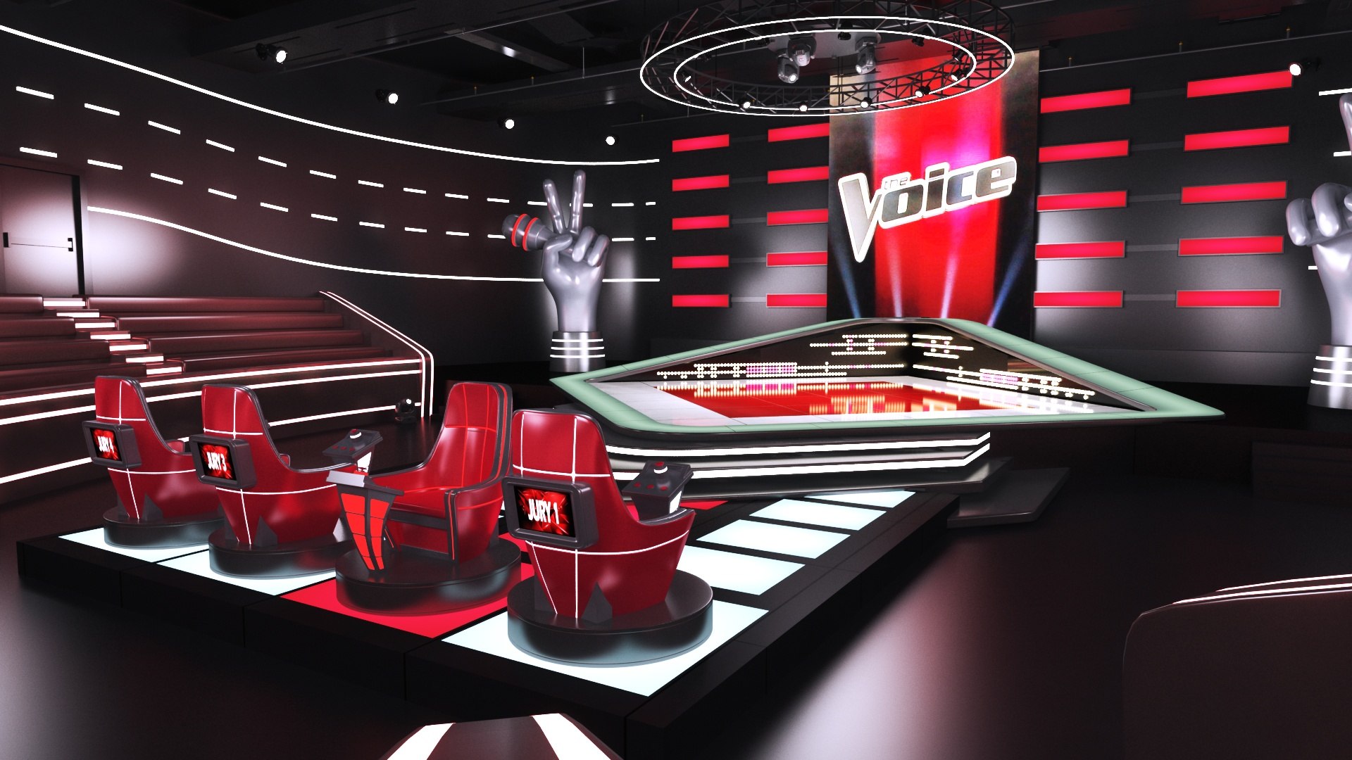 The Voice Tv Studio Collection 3D Model - TurboSquid 1725551