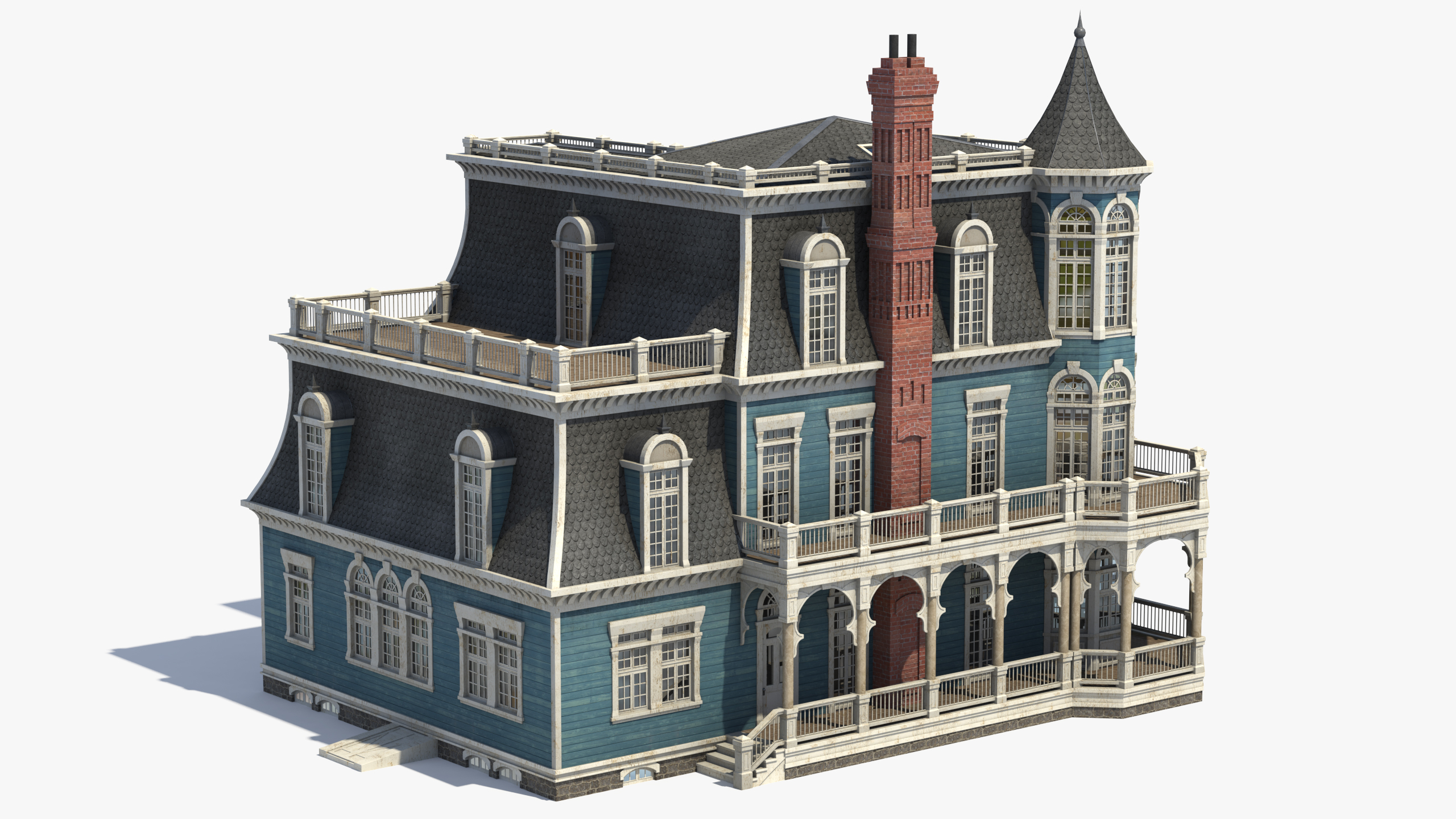 Victorian House 3D model - TurboSquid 1941225
