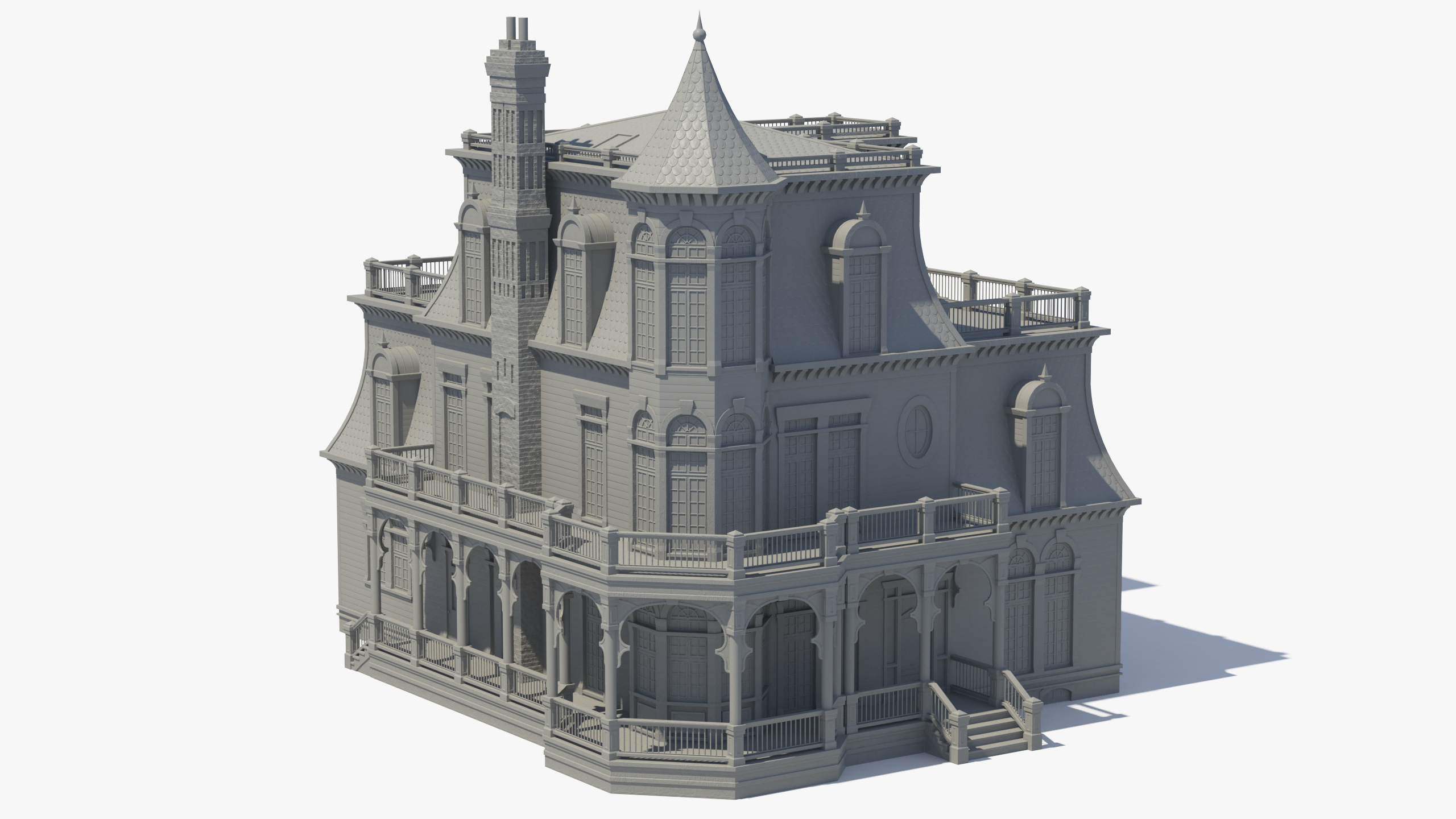 Victorian House 3D model - TurboSquid 1941225