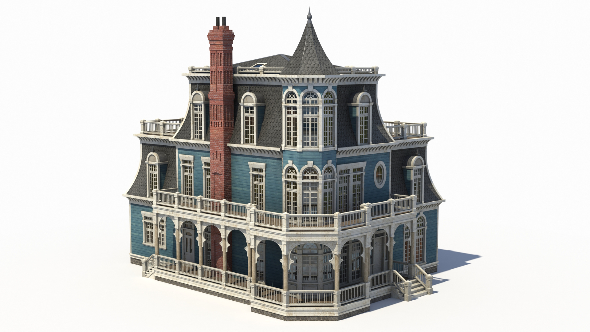 Victorian House 3D Model - TurboSquid 1941225