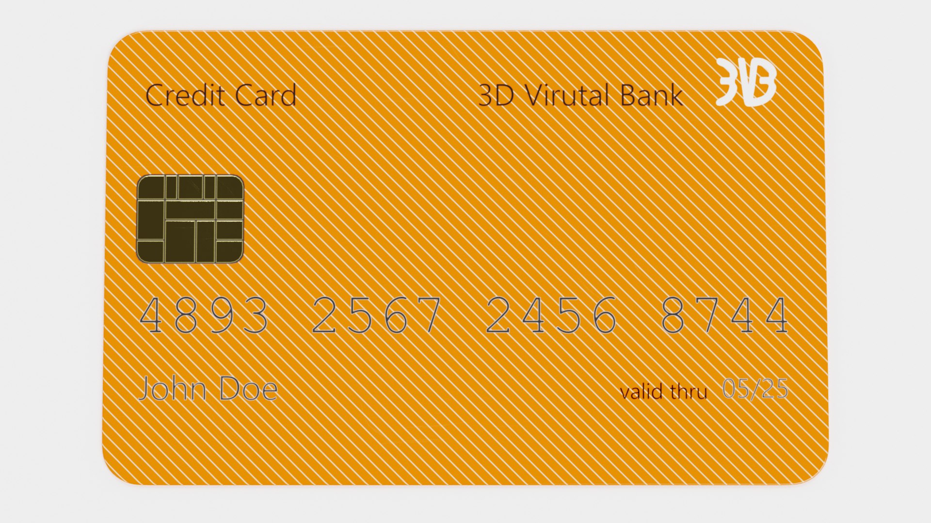3D Credit Card Model - TurboSquid 1571979