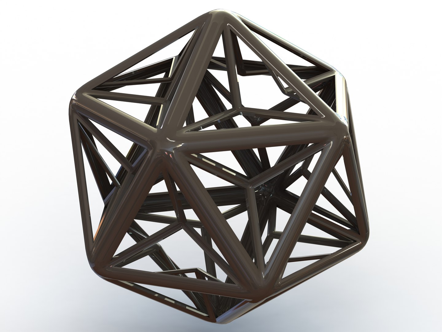 3D Wireframe Shape Great Dodecahedron - TurboSquid 2176039