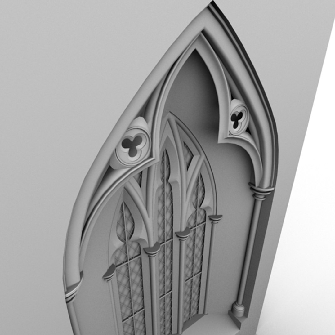 3d Model Gothic Window