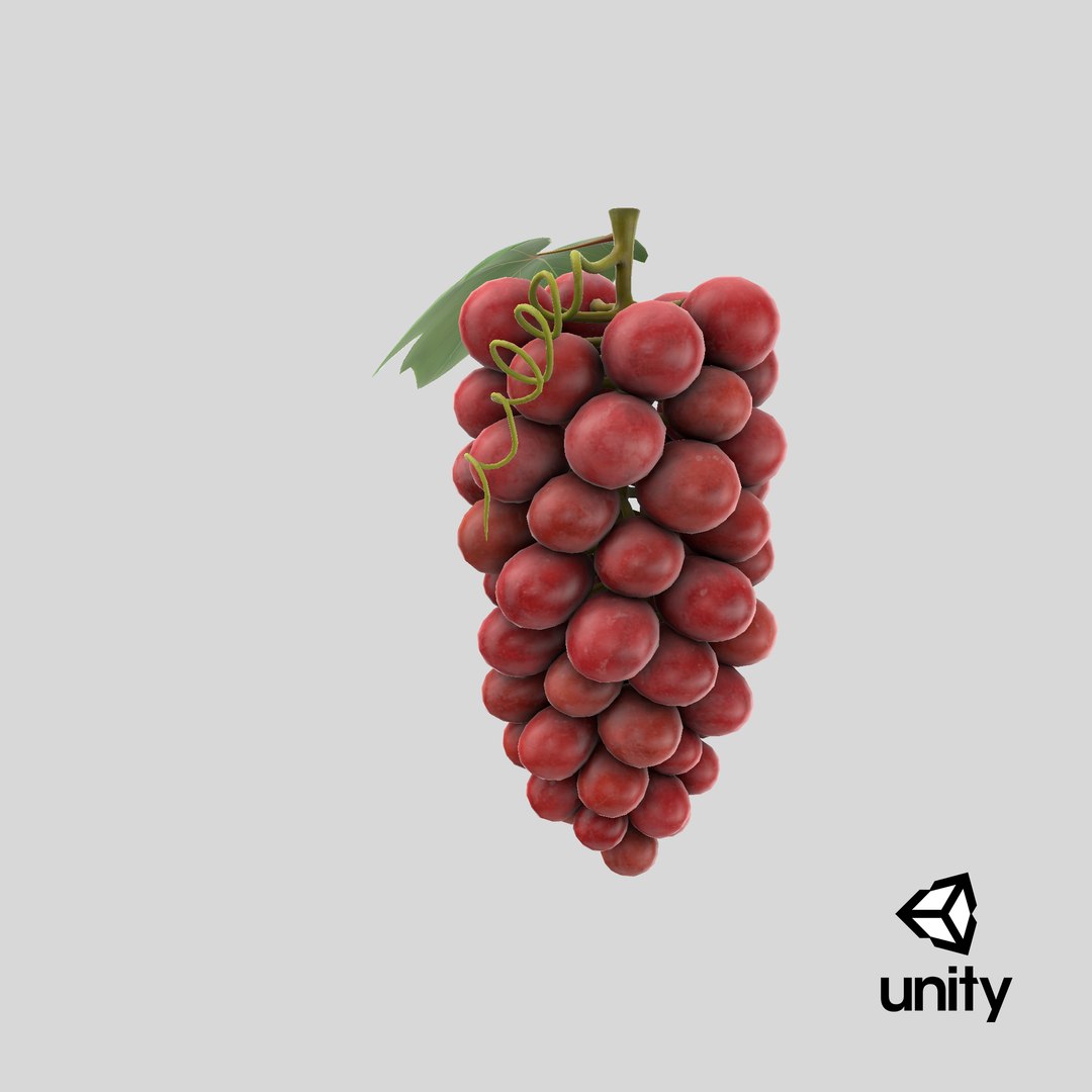 Cartoon Grapes Red 3D - TurboSquid 2088484