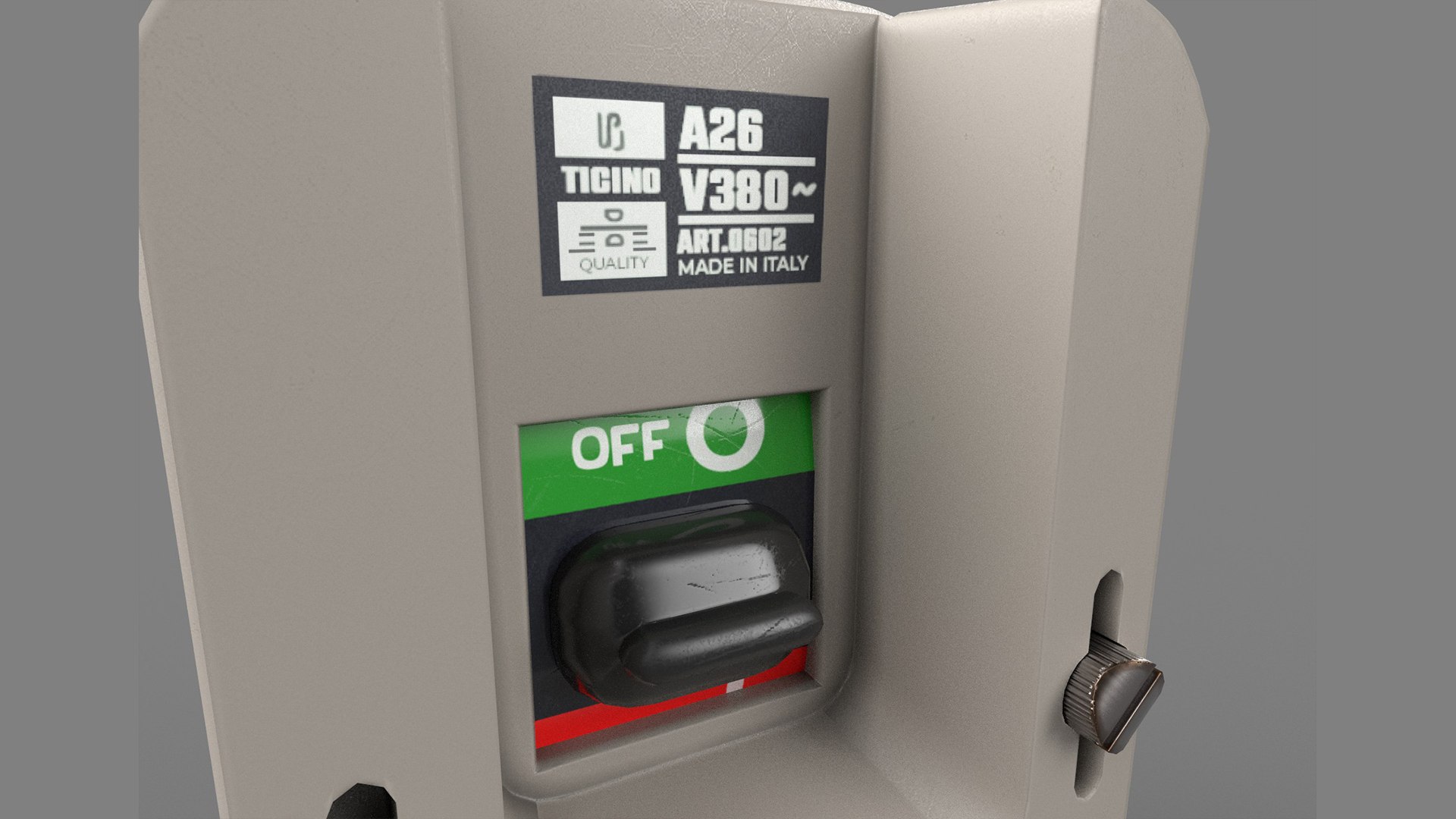 3D Vintage Safety Switch With Fuses Model - TurboSquid 1884252