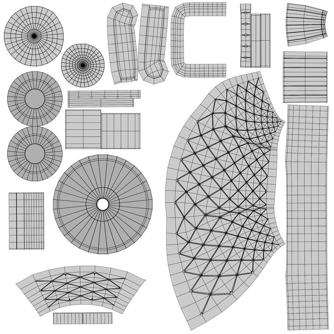 Chesterfield Realistic Leather Sofa Full Set 3ds Max 3D Model ...