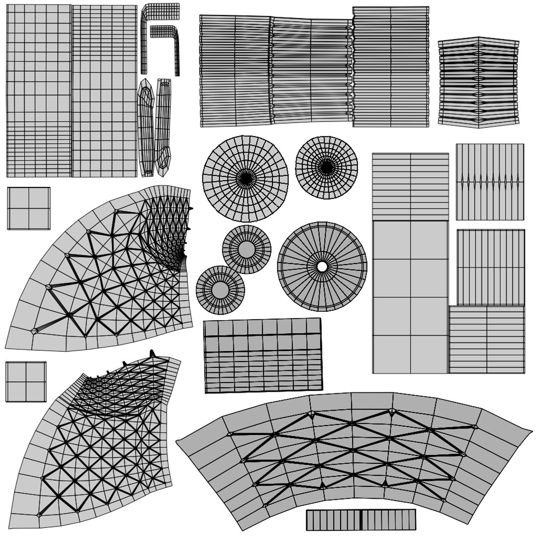 Chesterfield Realistic Leather Sofa Full Set 3ds Max 3D Model ...