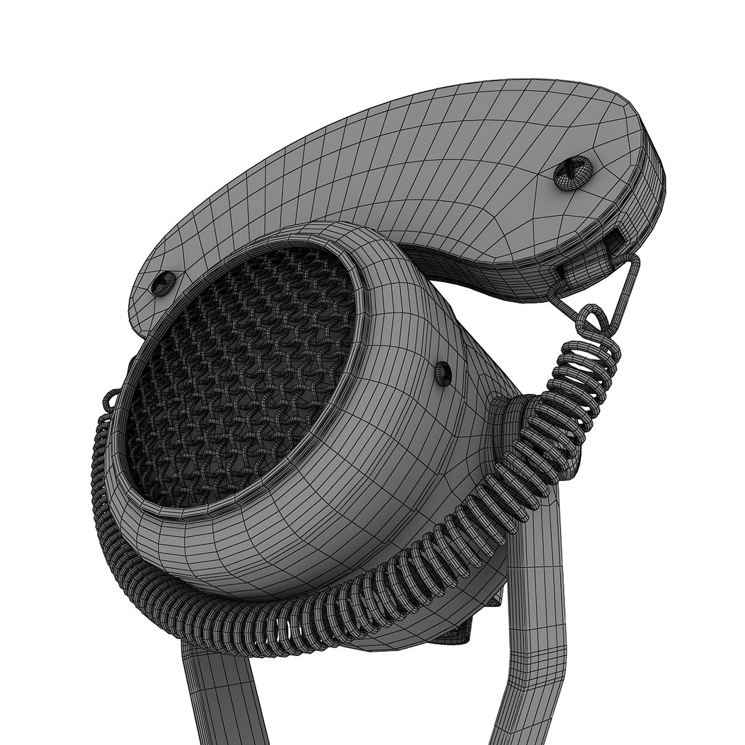 3d Model Vintage Microphone 01