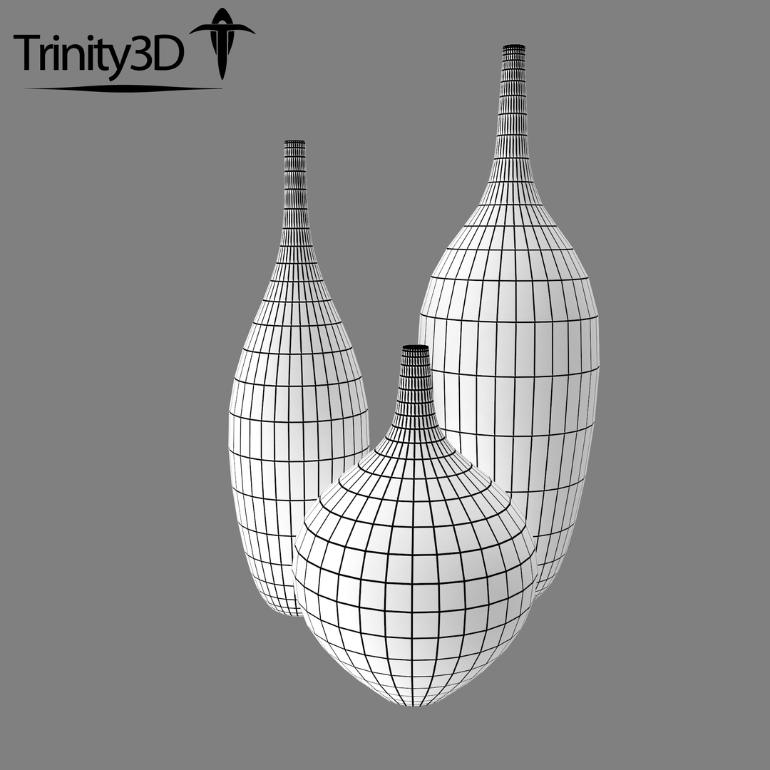 free vases set 3d model
