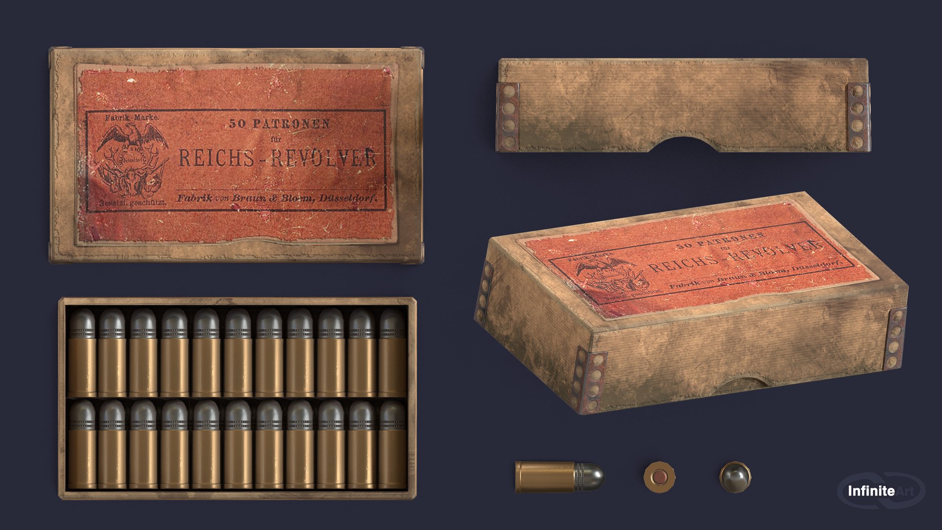 Revolver Cartridges Model - TurboSquid 1860916