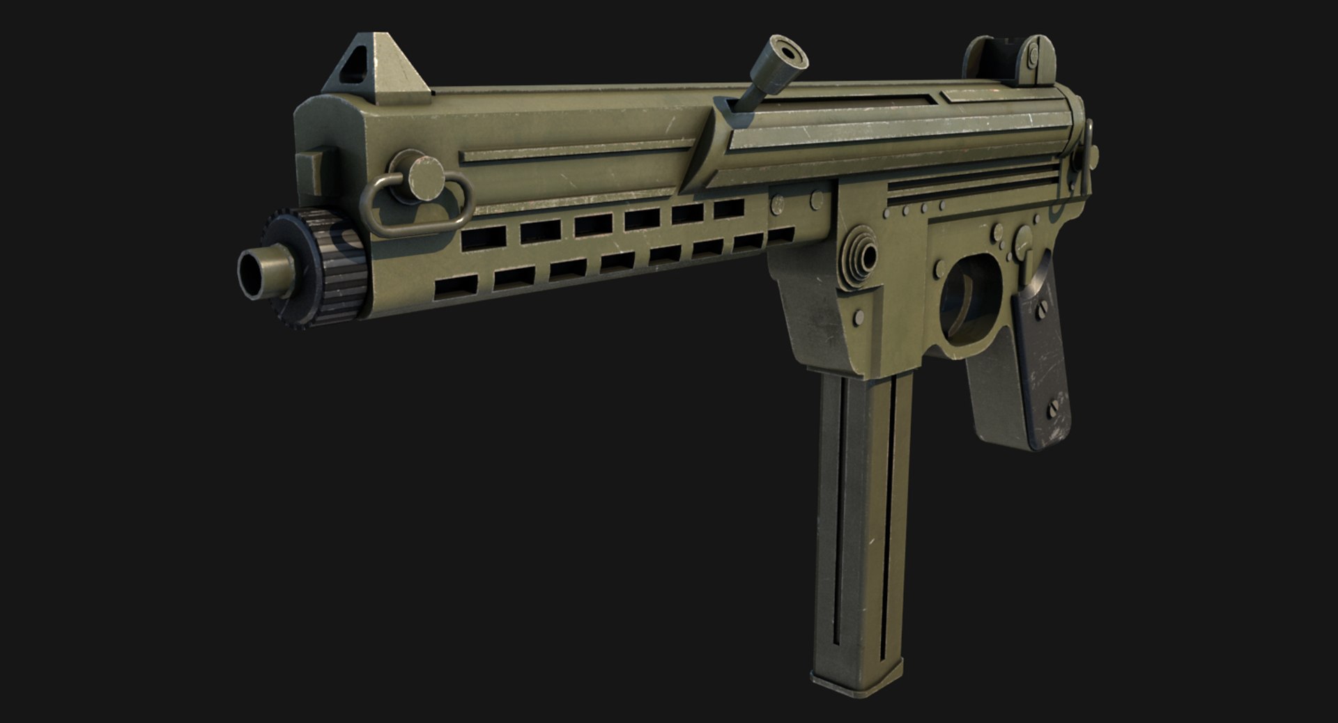 3d Walther Mpl Submachine Gun