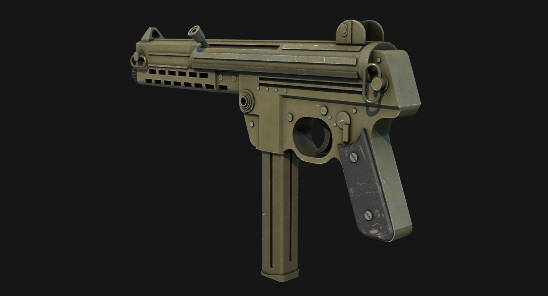 3d Walther Mpl Submachine Gun