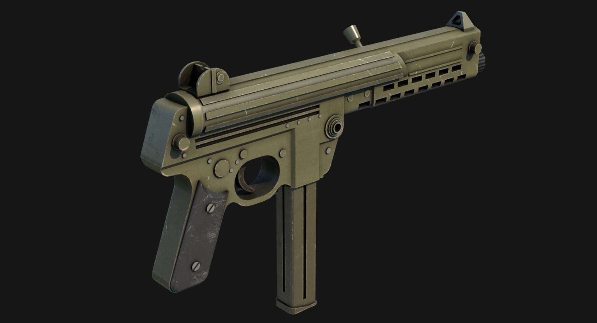 3d Walther Mpl Submachine Gun