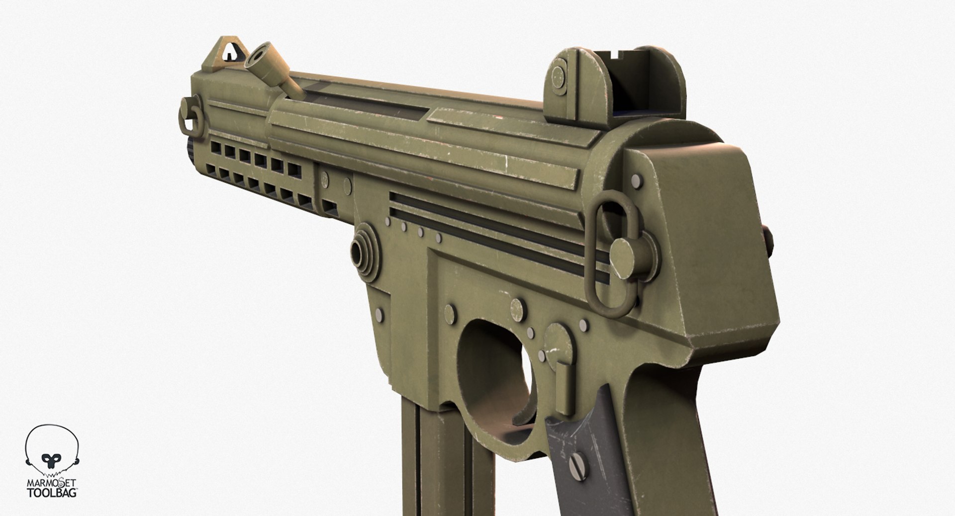 3d Walther Mpl Submachine Gun