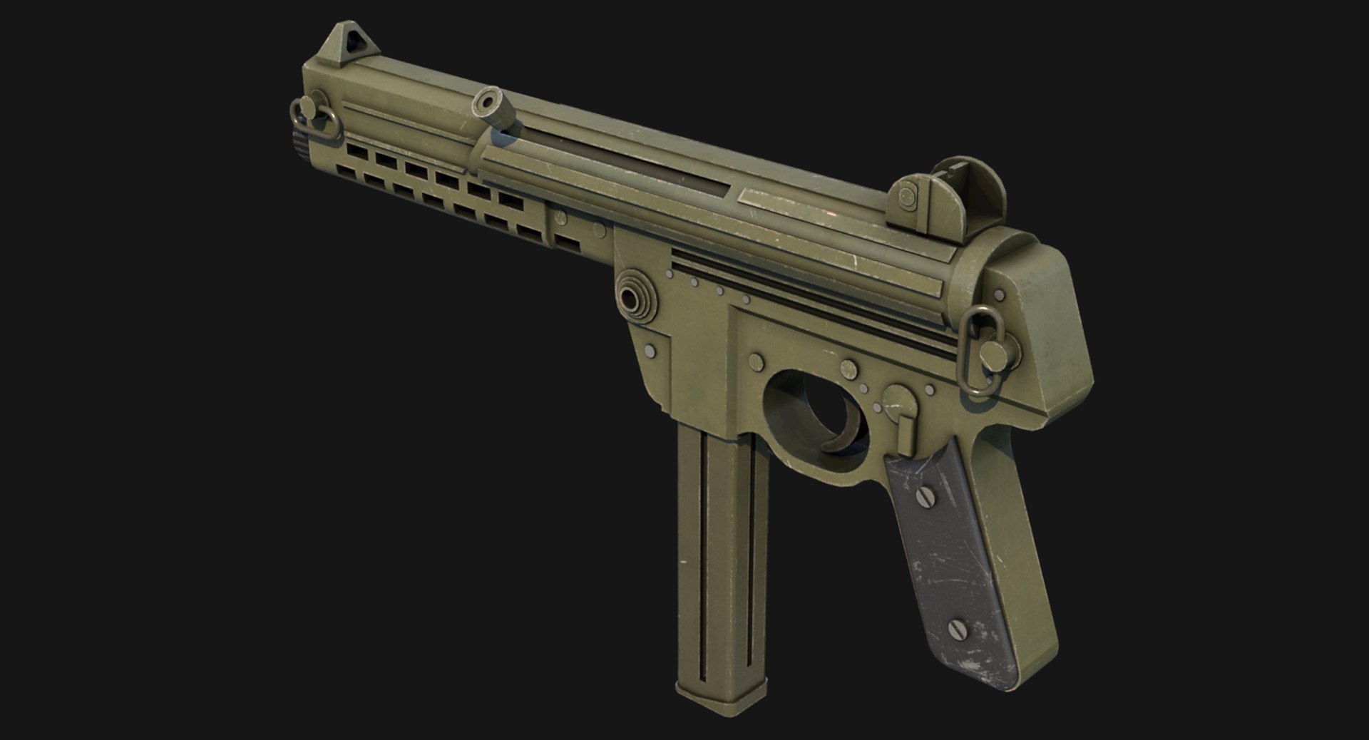 3d Walther Mpl Submachine Gun