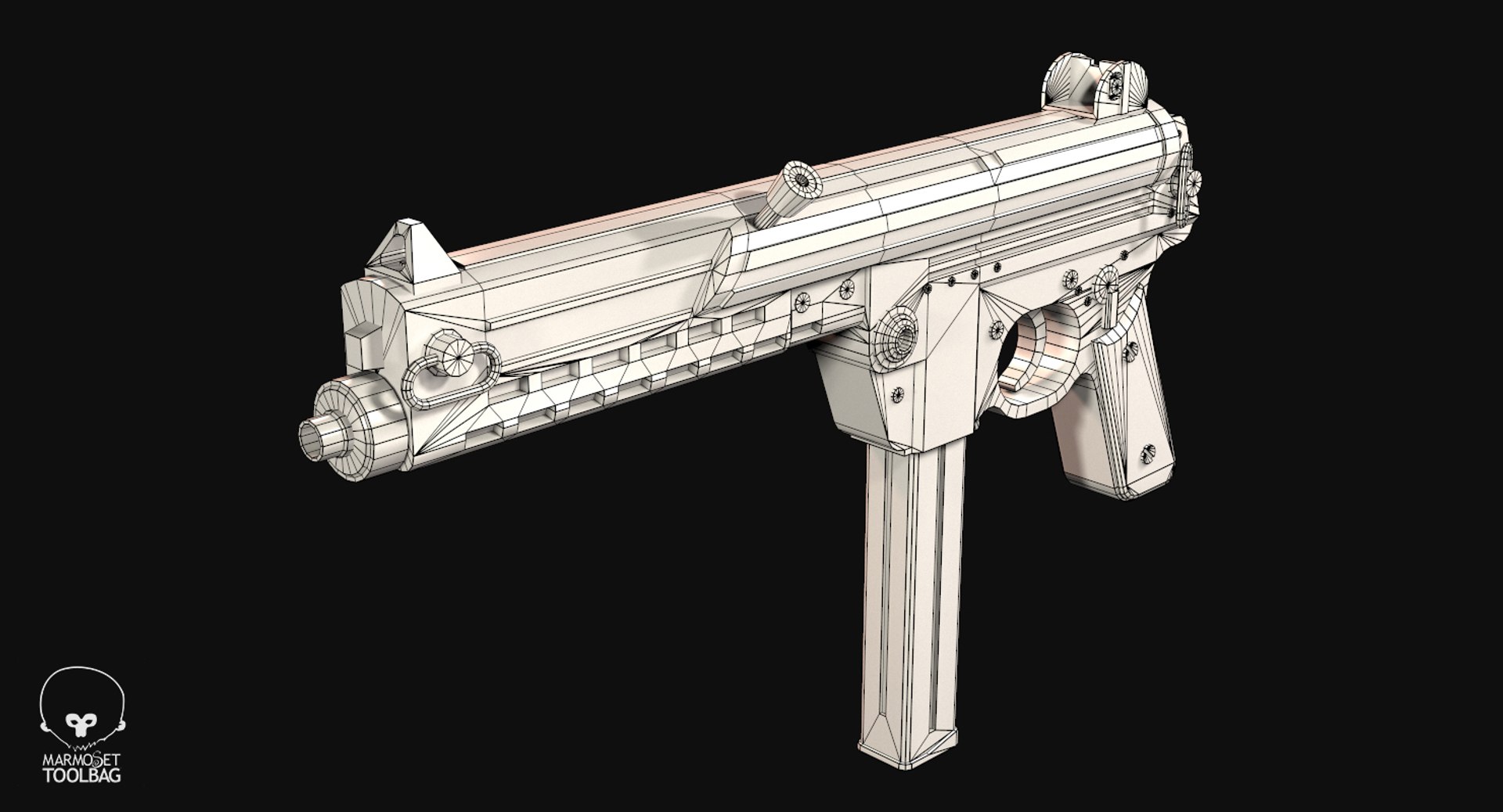 3d Walther Mpl Submachine Gun