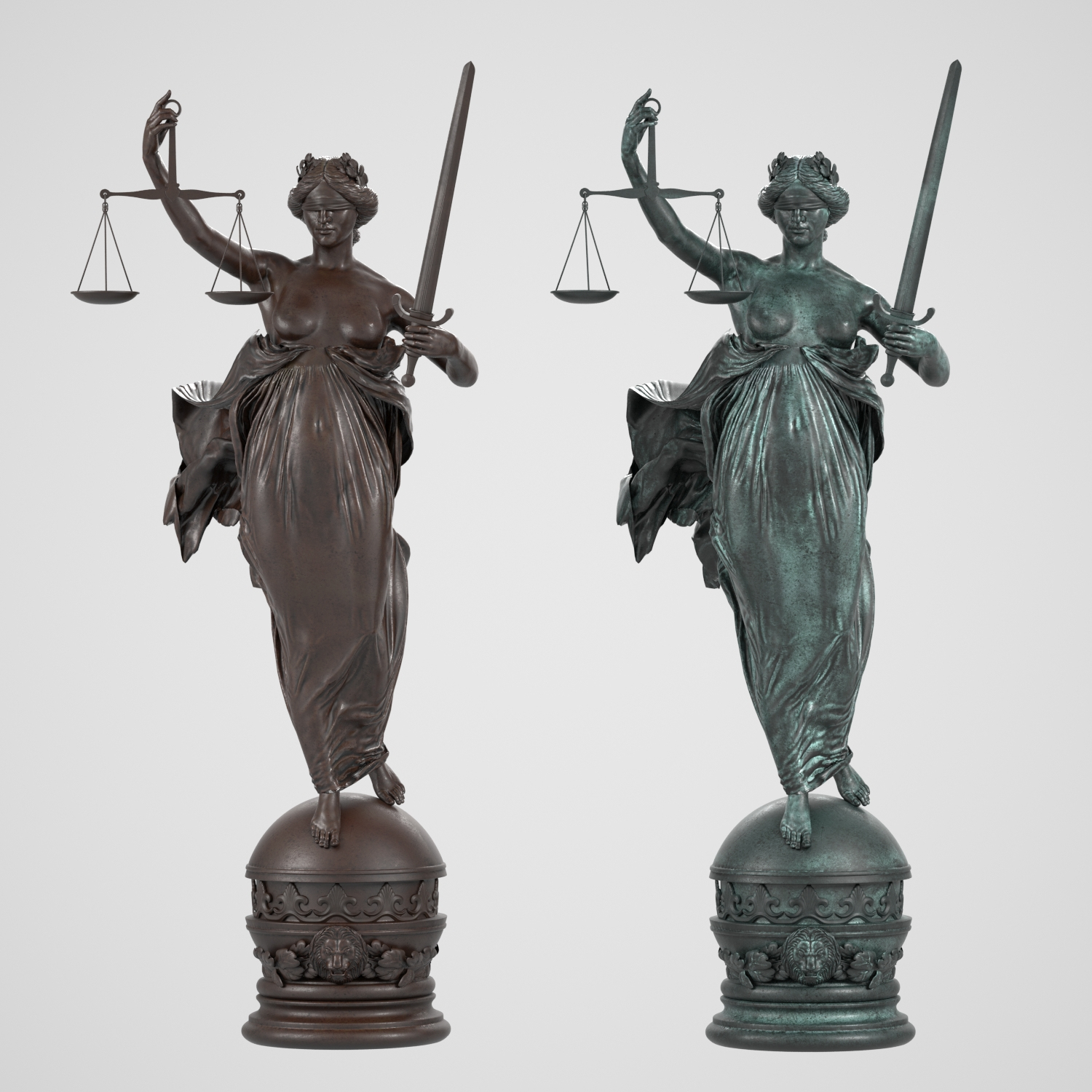 3ds max lady justice statue