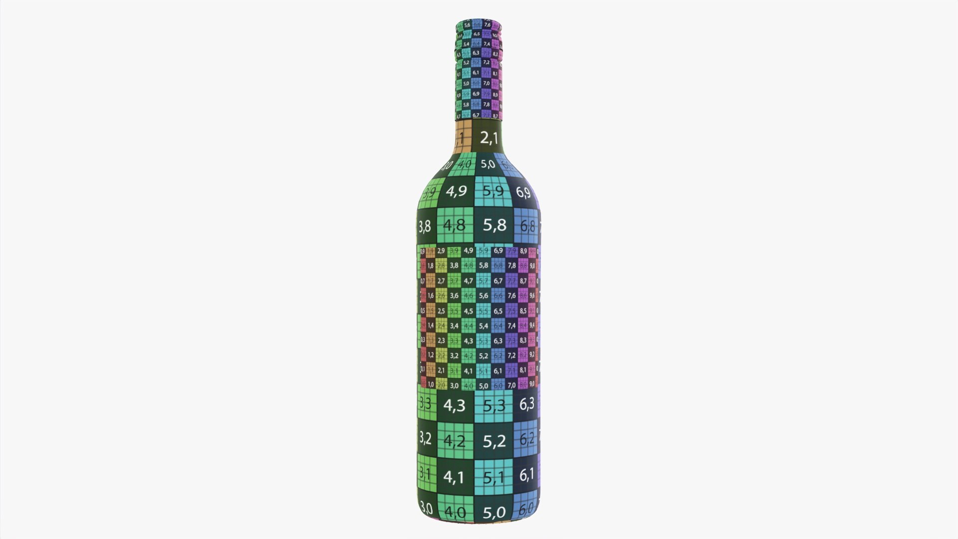 3D Wine Bottle 1L Mockup 19 Model - TurboSquid 1842429