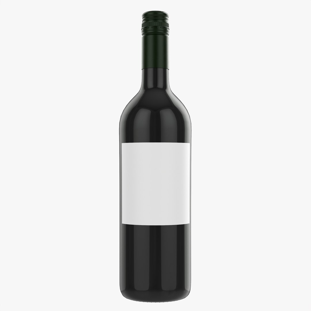 3D Wine Bottle 1L Mockup 19 Model - TurboSquid 1842429