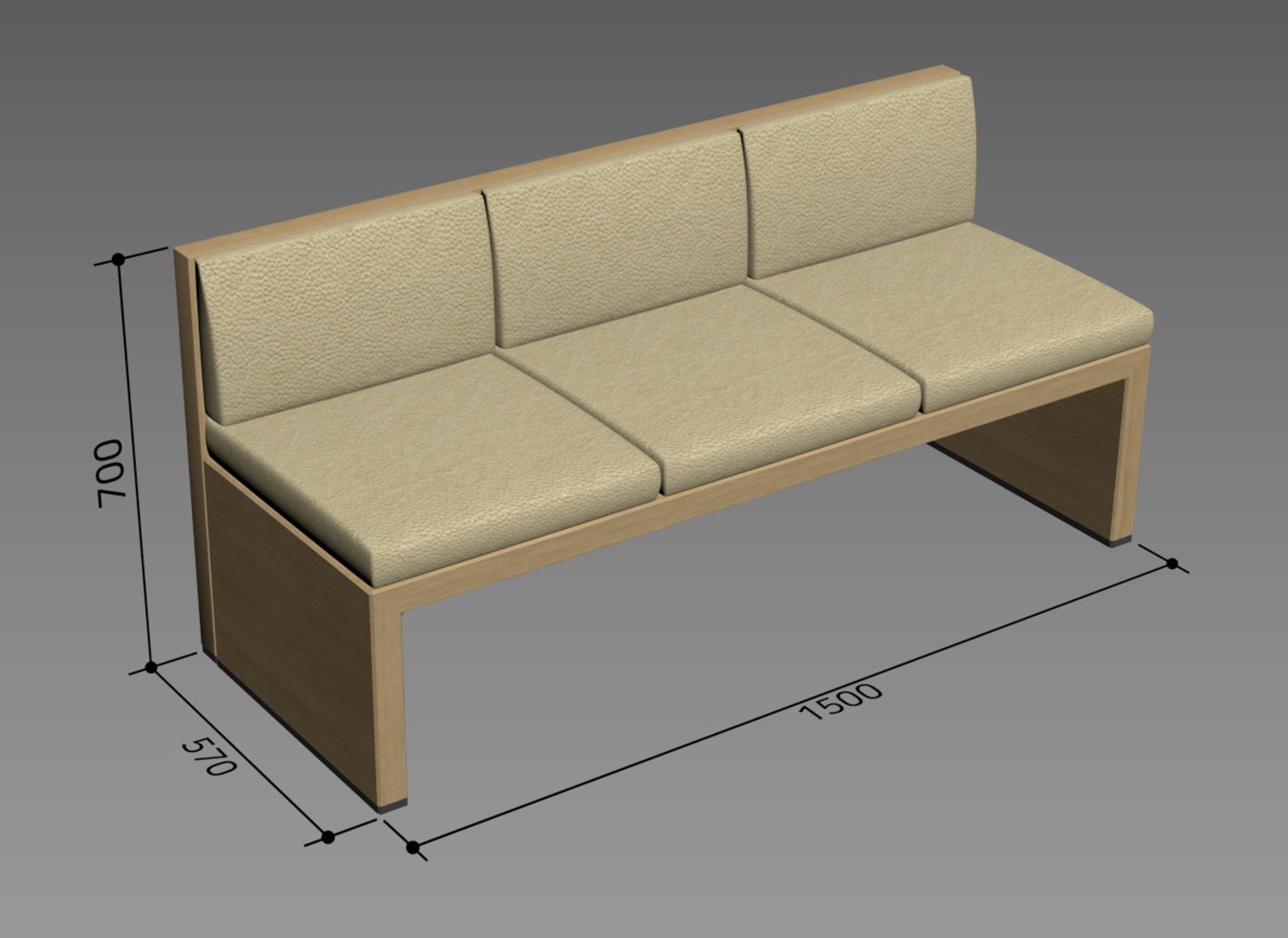 Bank Sofa 3D Model - TurboSquid 1476095