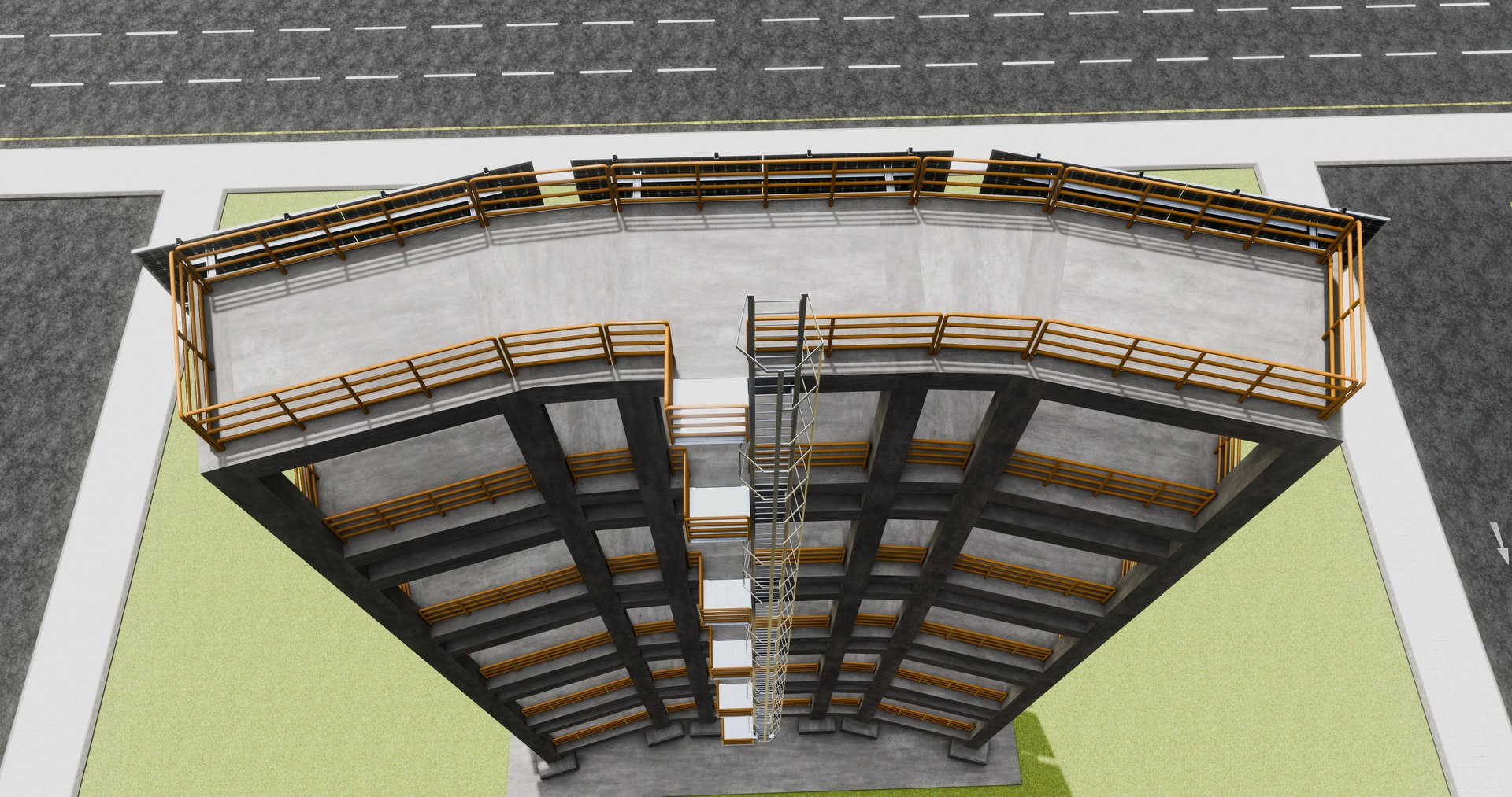 Solar Concrete Tower Type-2 3D Model - TurboSquid 2331327