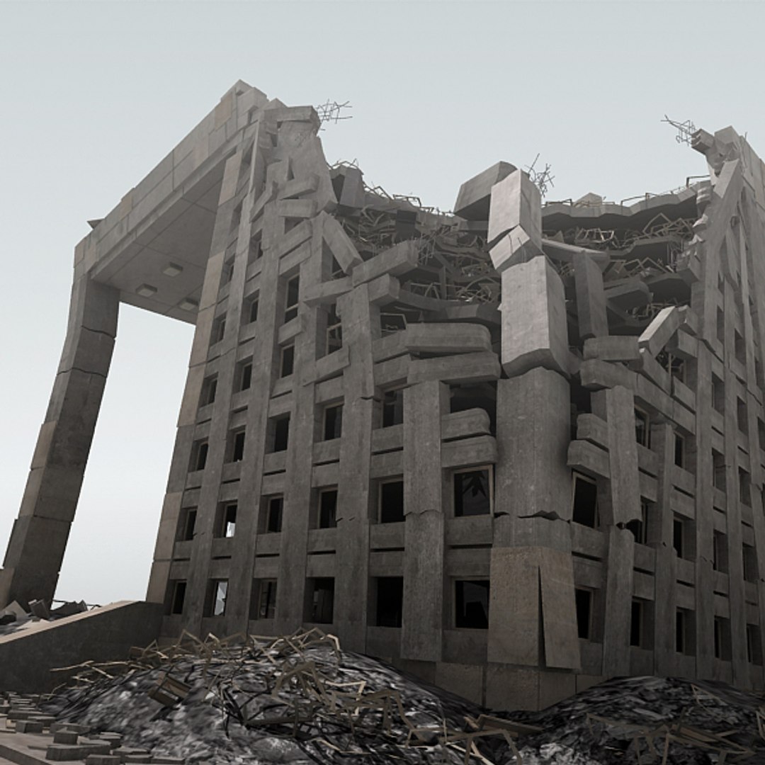 Destroyed Building 3d 3ds