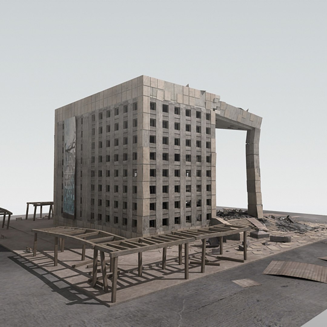 Destroyed Building 3d 3ds