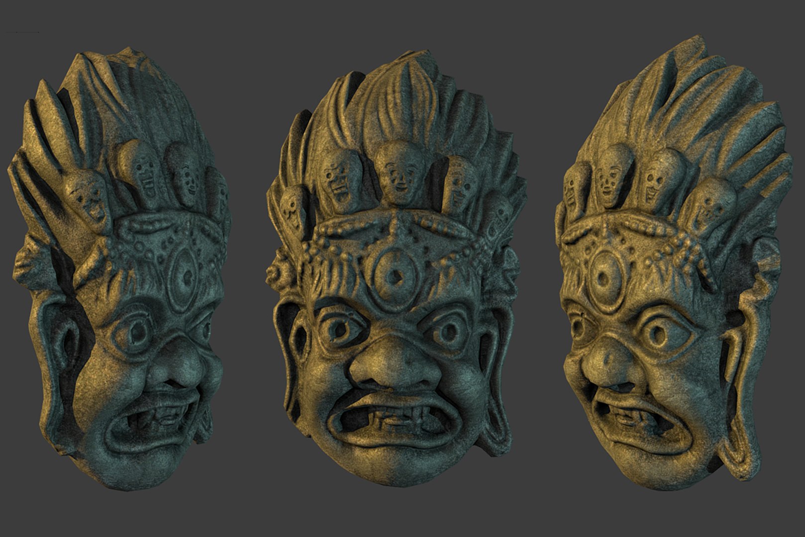 Tribal masks pack 3D model - TurboSquid 1205331