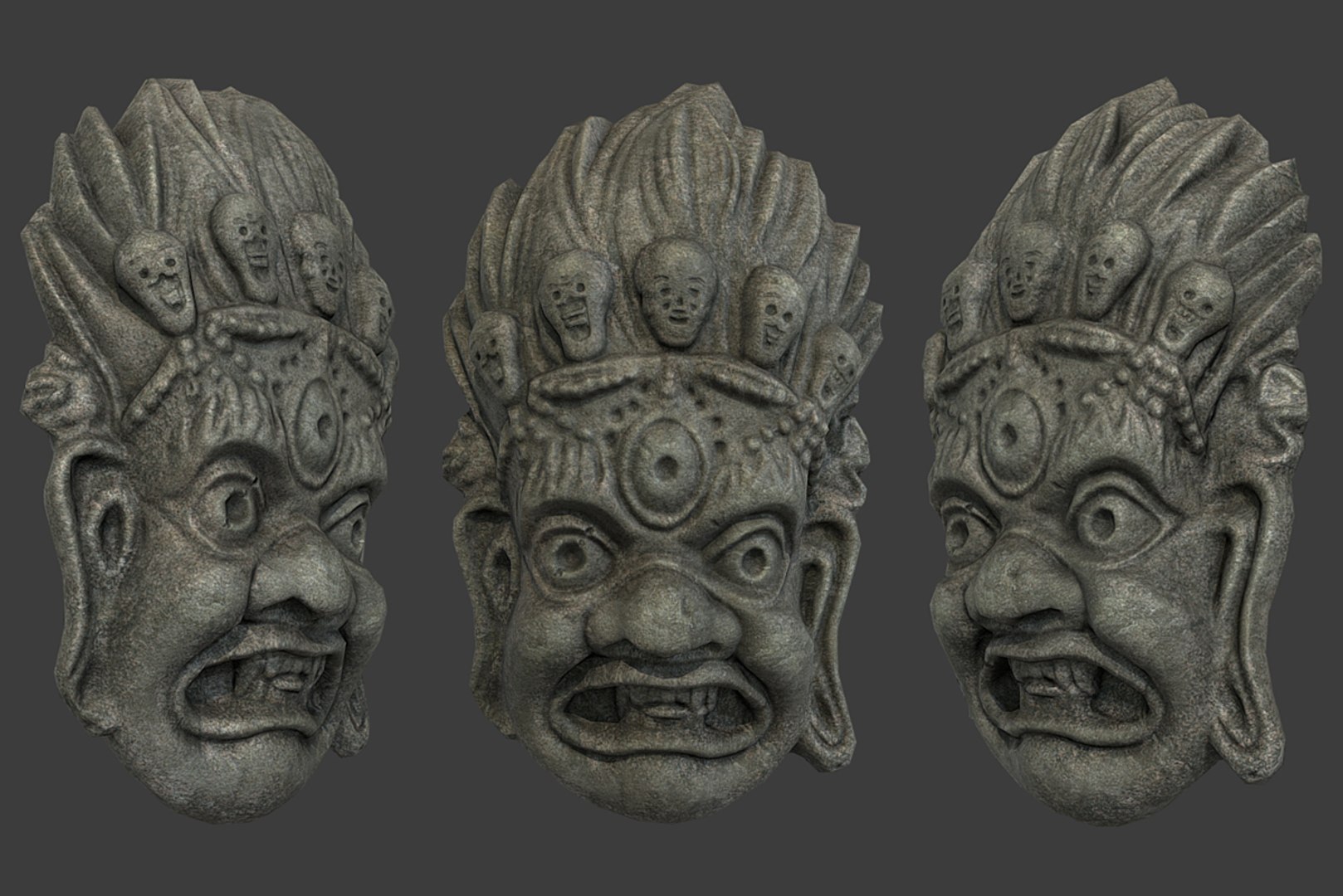 Tribal masks pack 3D model - TurboSquid 1205331