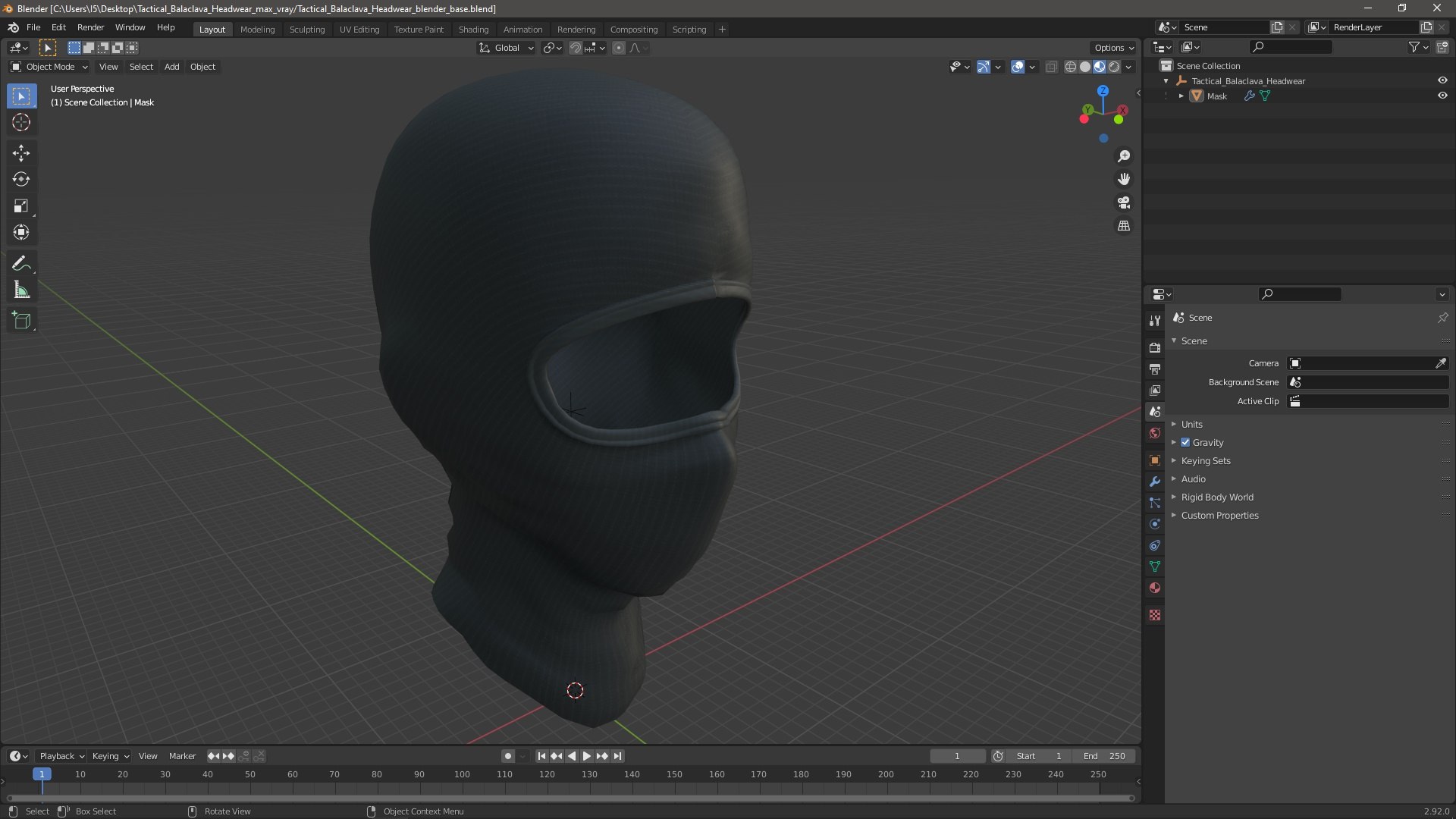 Tactical Balaclava Headwear 3D Model - TurboSquid 2198686
