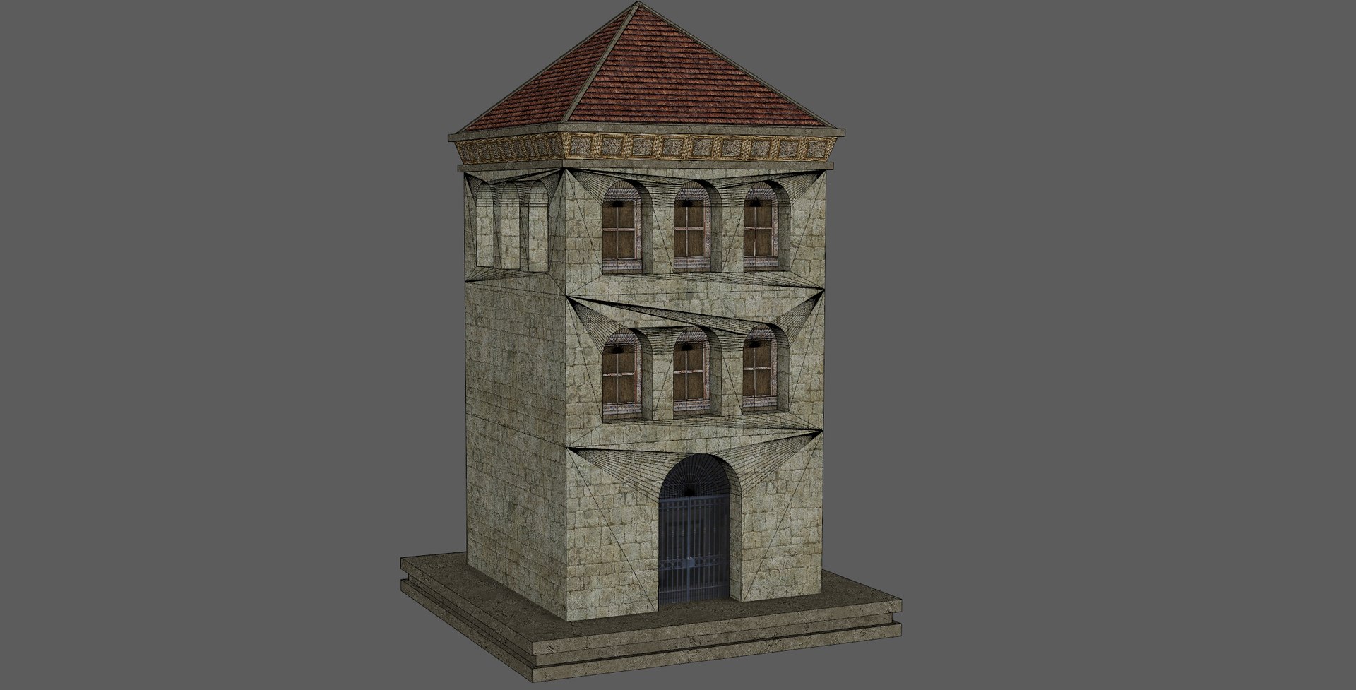 Free 3D Ancient Tower Building - TurboSquid 2264308