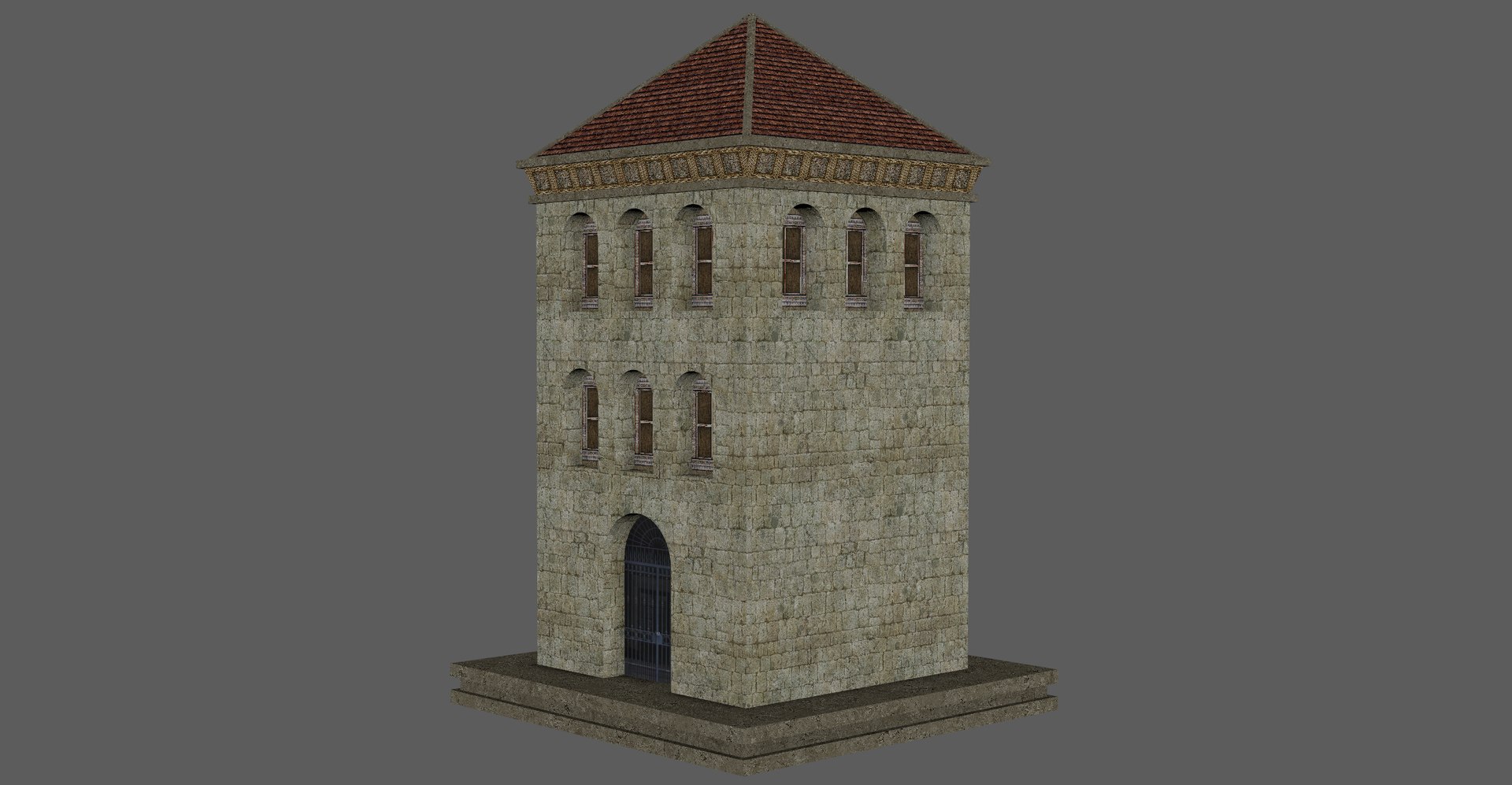 Free 3D Ancient Tower Building - TurboSquid 2264308