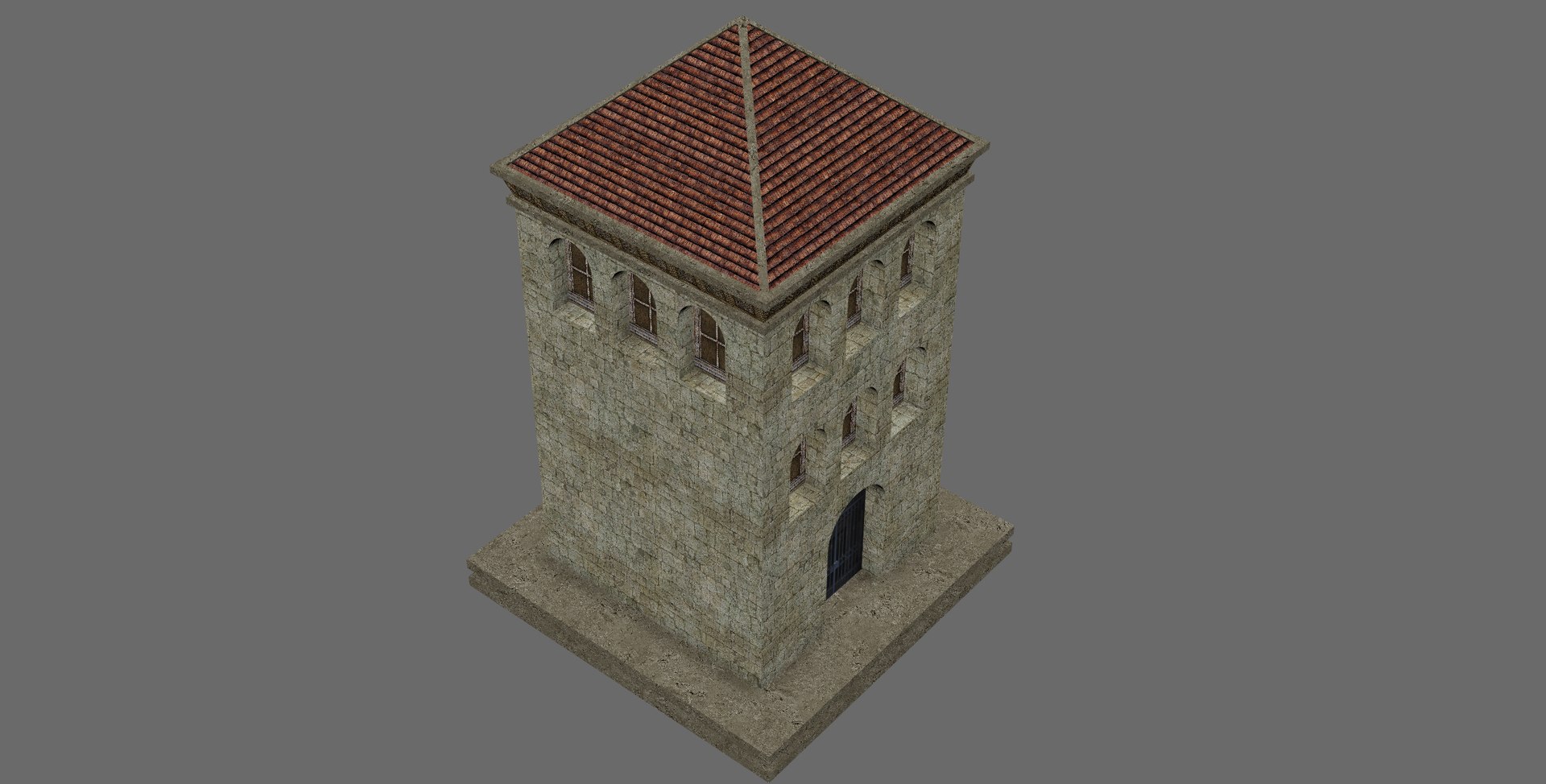 Free 3D Ancient Tower Building - TurboSquid 2264308