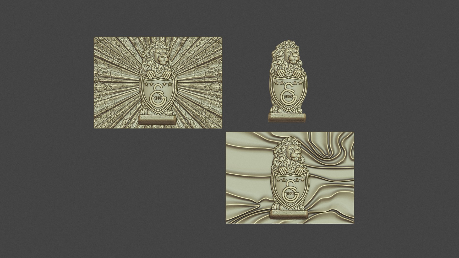 3D Galatasaray Football Club Logo Wall Art Model - TurboSquid 2334260