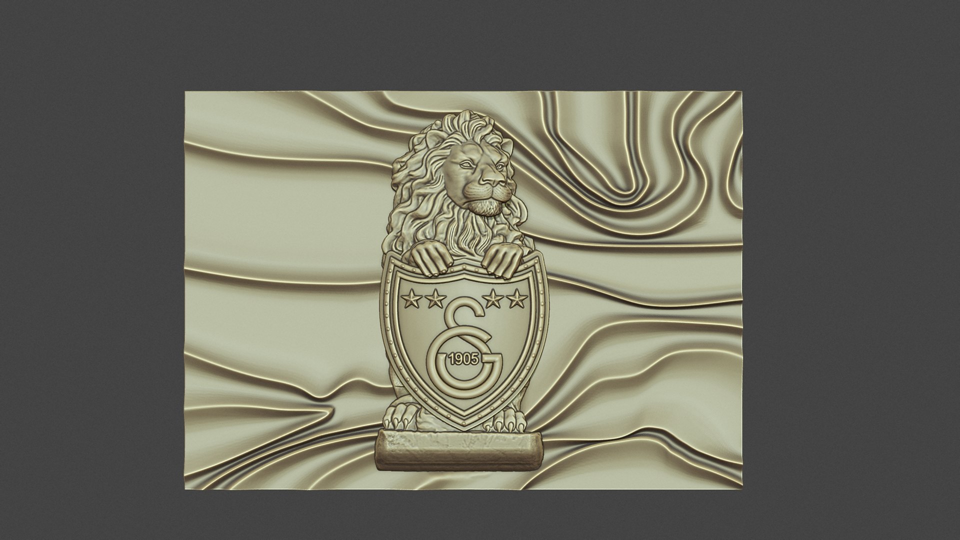 3D Galatasaray Football Club Logo Wall Art Model - TurboSquid 2334260